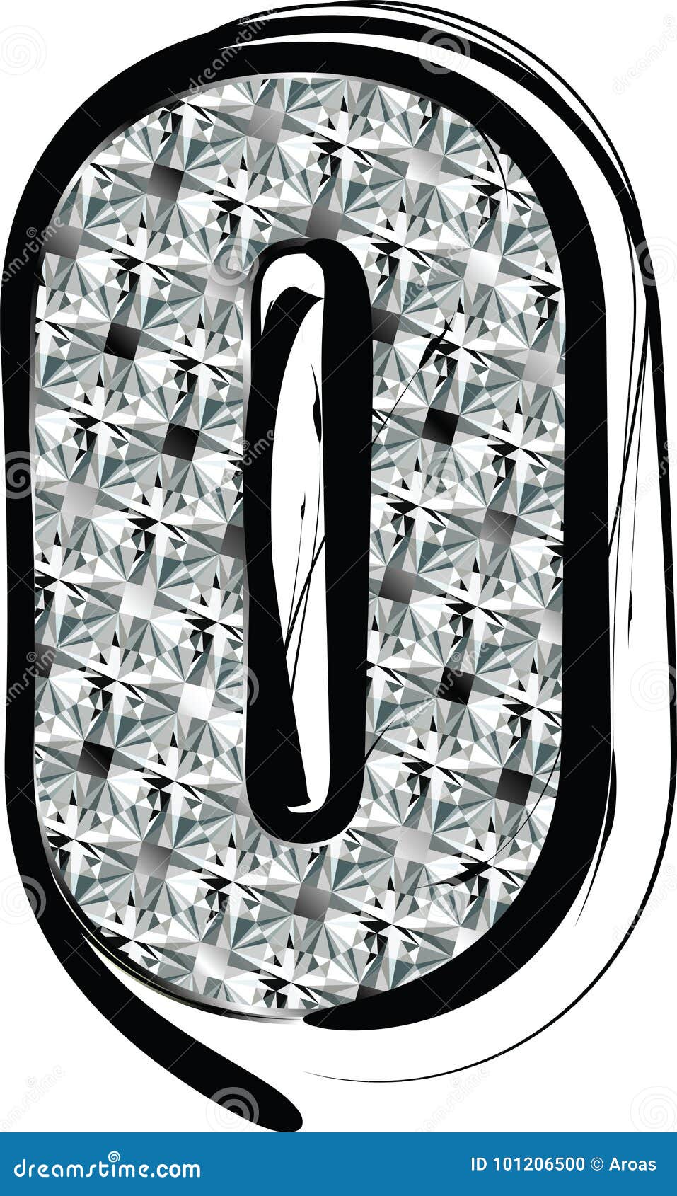 Diamond Font letter O stock vector. Illustration of monogram - 101206500