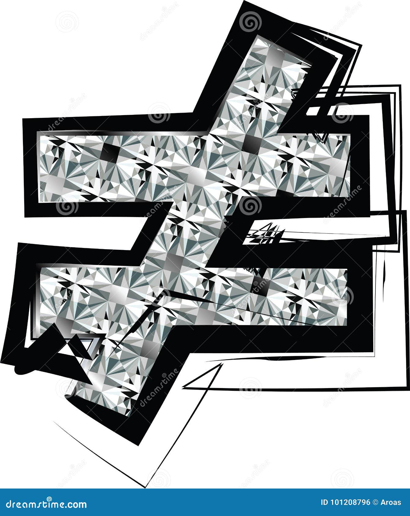 Diamond Font Symbol vector illustratie. Illustration of teken - 101208796