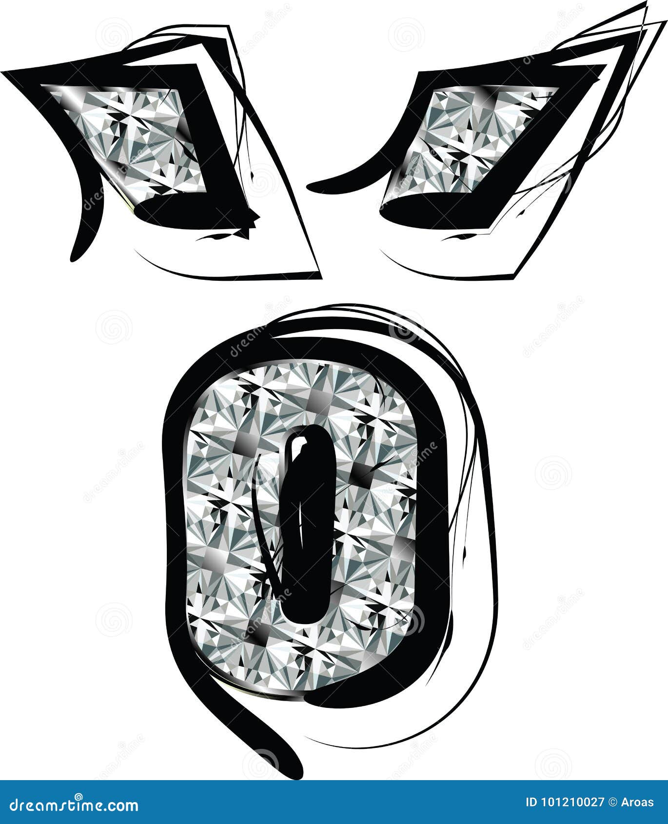 Diamond Font Symbol vektor illustrationer. Illustration av rikt - 101210027