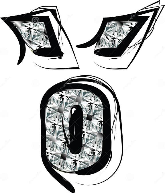 Diamond Font Symbol ilustração do vetor. Ilustração de datilografia ...