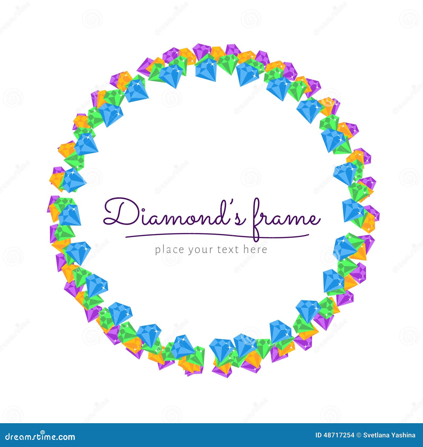 Diamond Frame vector illustratie. Illustration of glanzend - 48717254