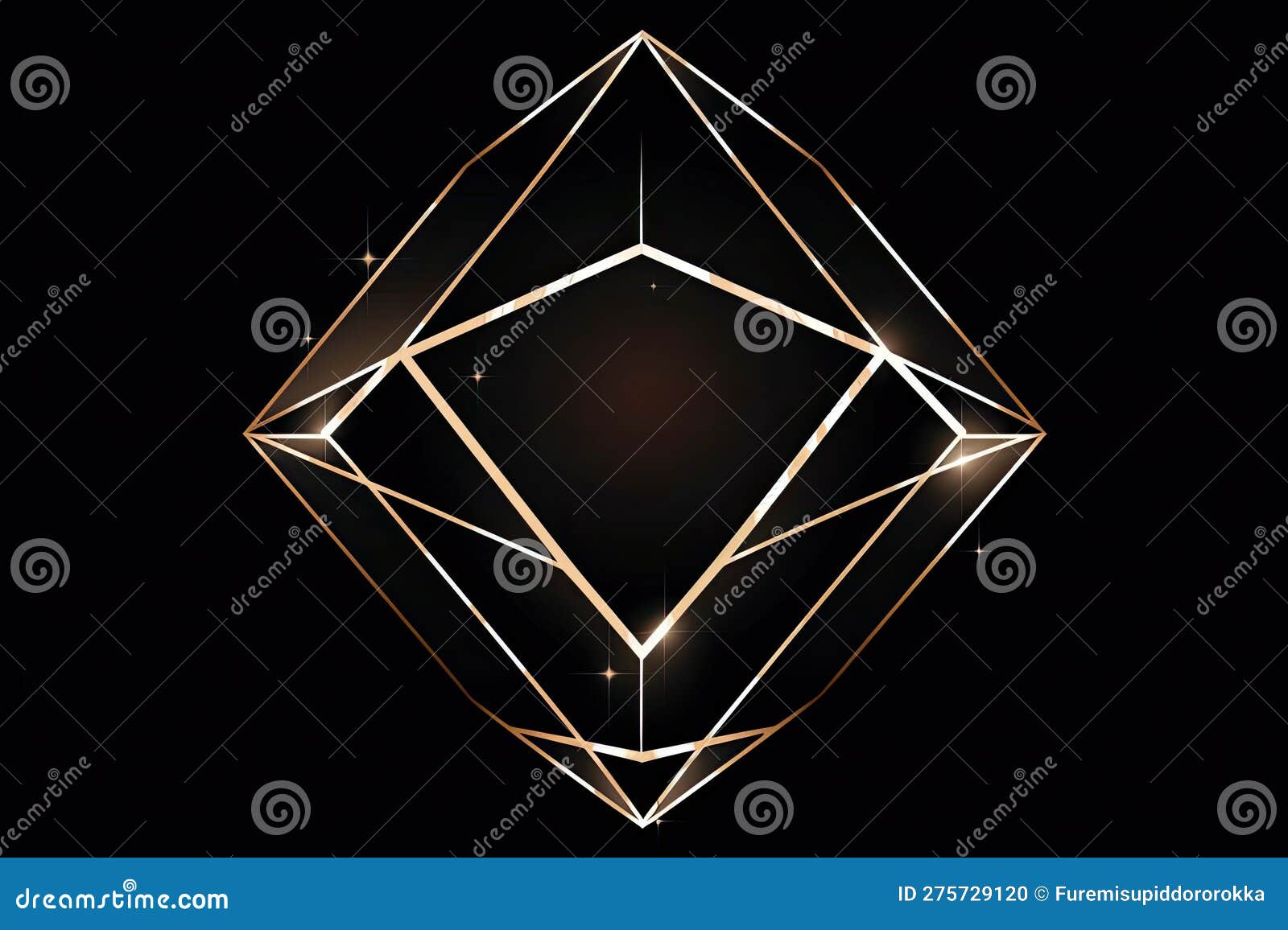 Diamond Frame . Abstract Geometric Frames Stock Illustration ...