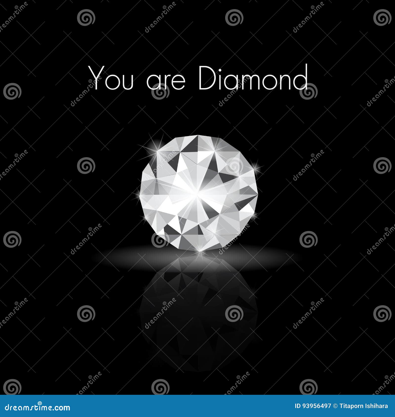 Diamond Front Side Vector stock vector. Illustration of white - 93956497