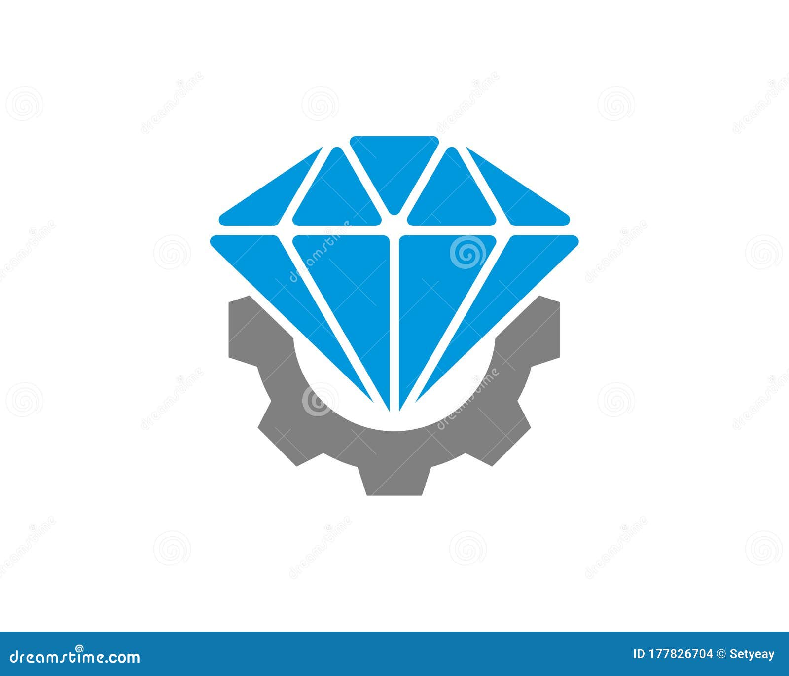 Diamond Gear Logo Design Vector Template, Creative Diamond Logo Concept ...