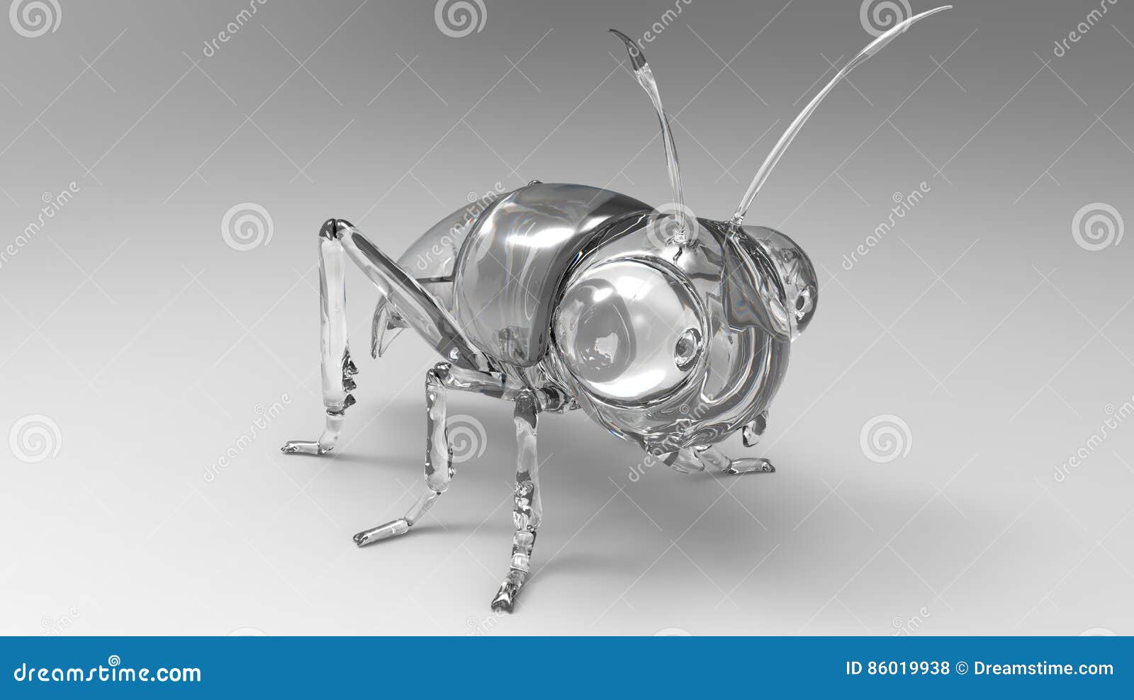 Diamond Gem Stone Bug Statuette. Isolated. Stock Illustration ...