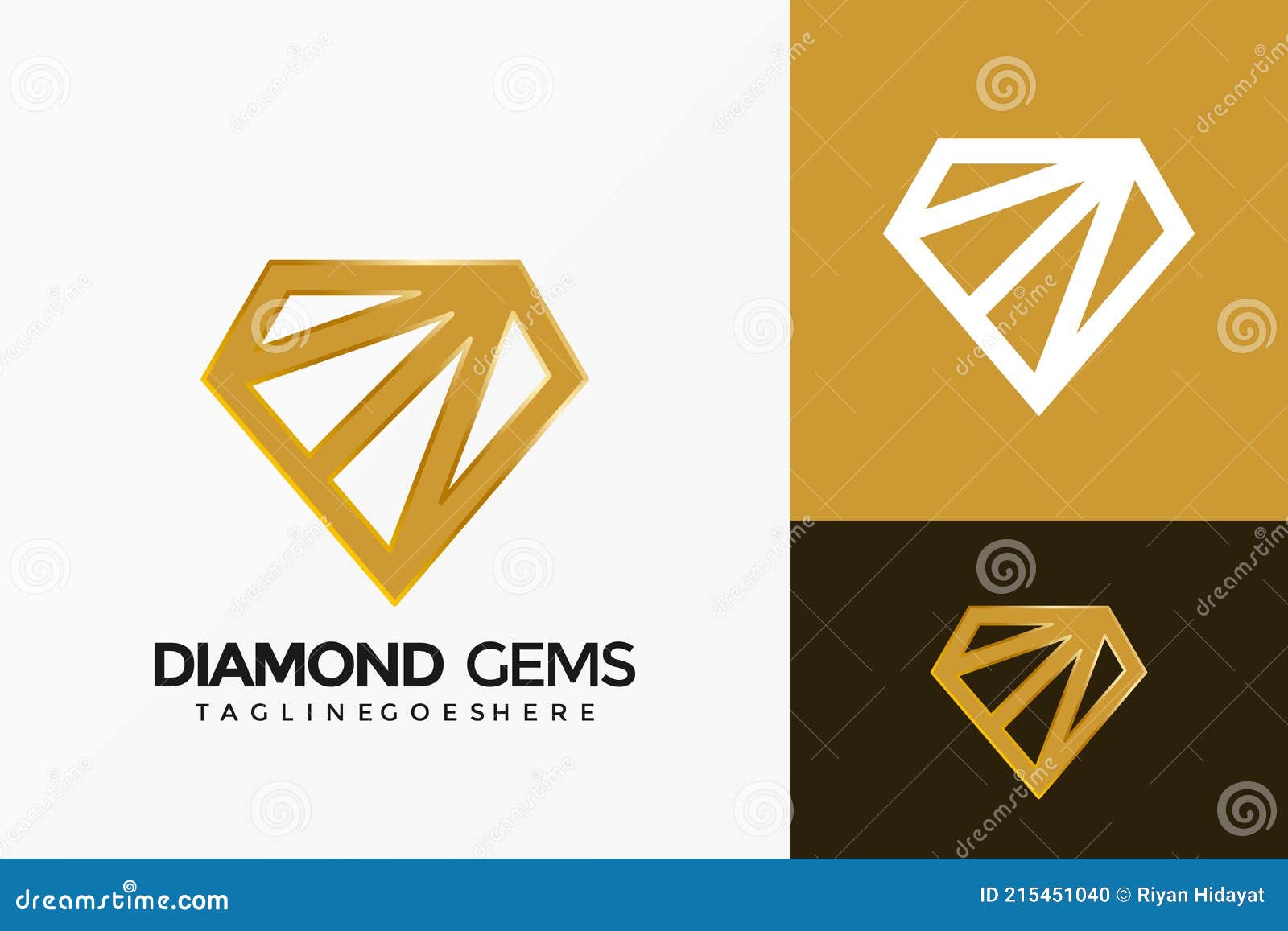 Diamond Gems Logo Vector Design. Abstract Emblem, Designs Concept ...