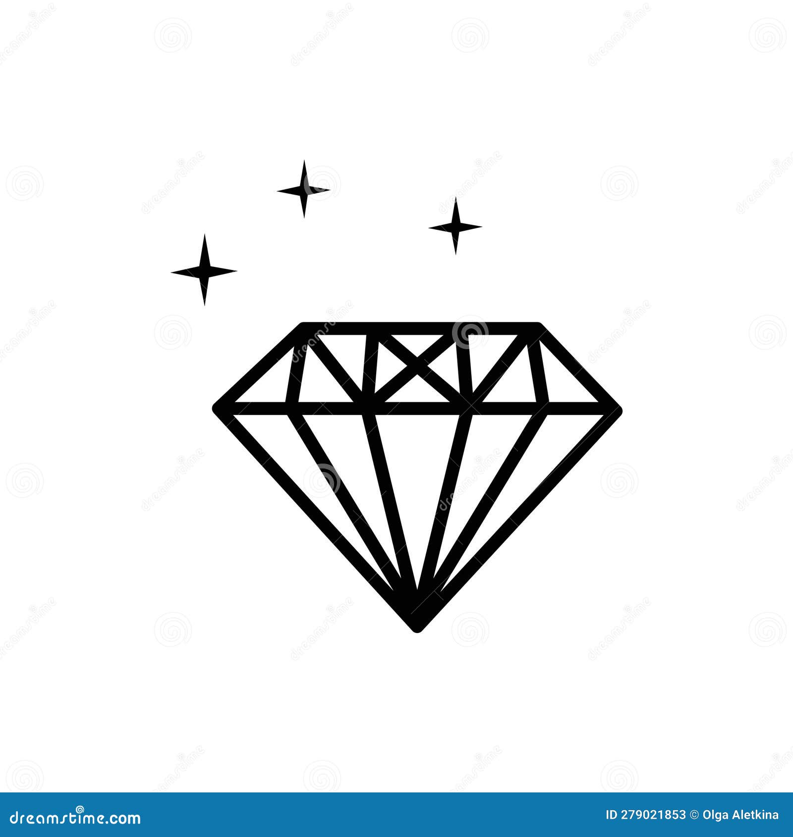 Diamond Icon Vector. Crystal Sign, Brilliant Symbol. Stock Vector ...