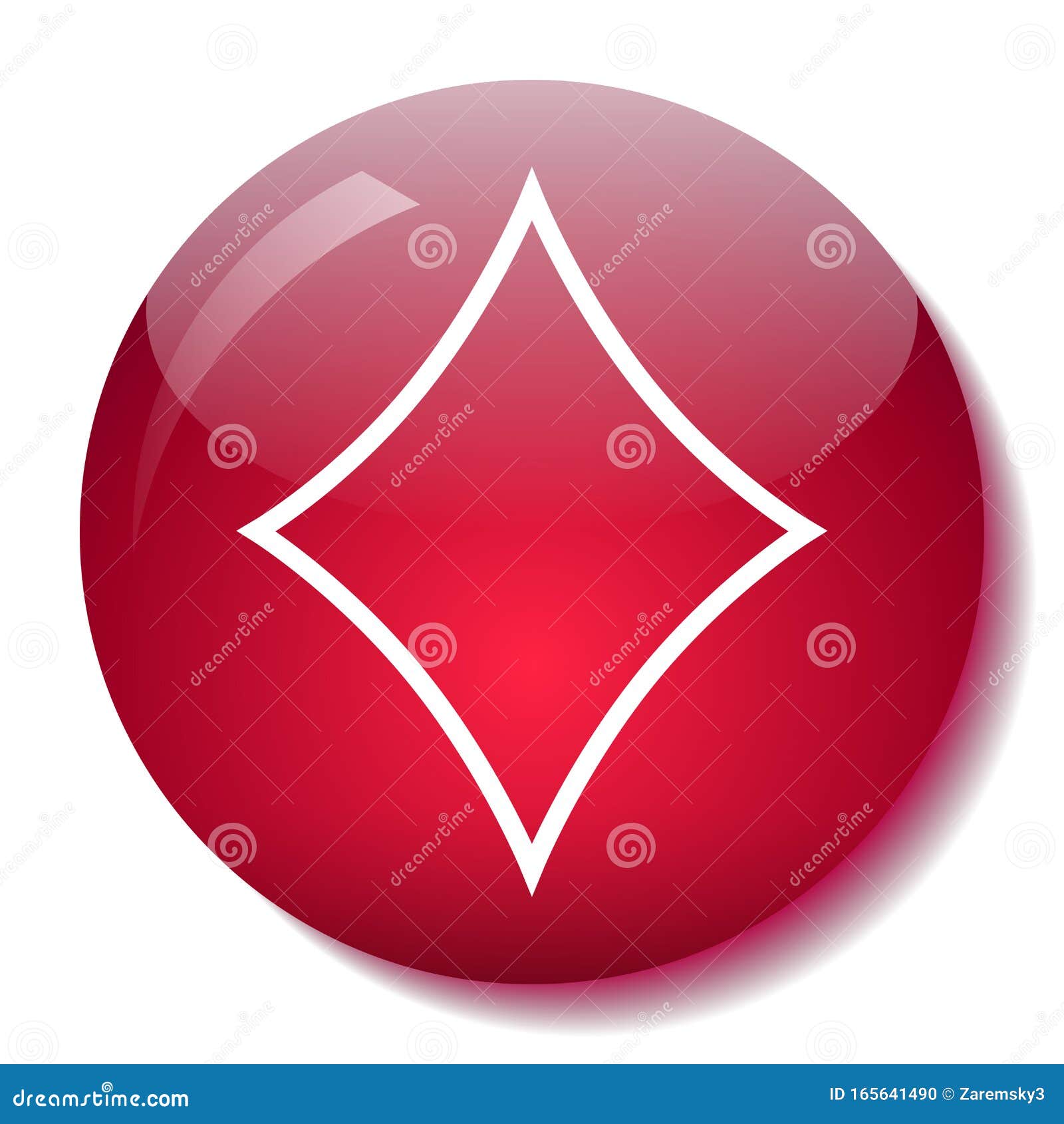 Diamond Glass Button Vector Illustration Stock Vector - Illustration of ...