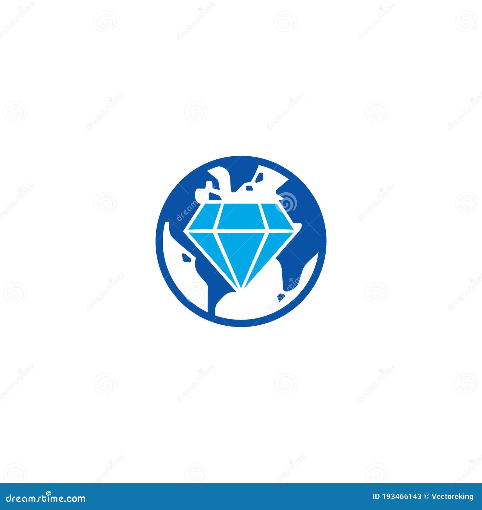 Diamond and Globe stock vector. Illustration of design - 193466143