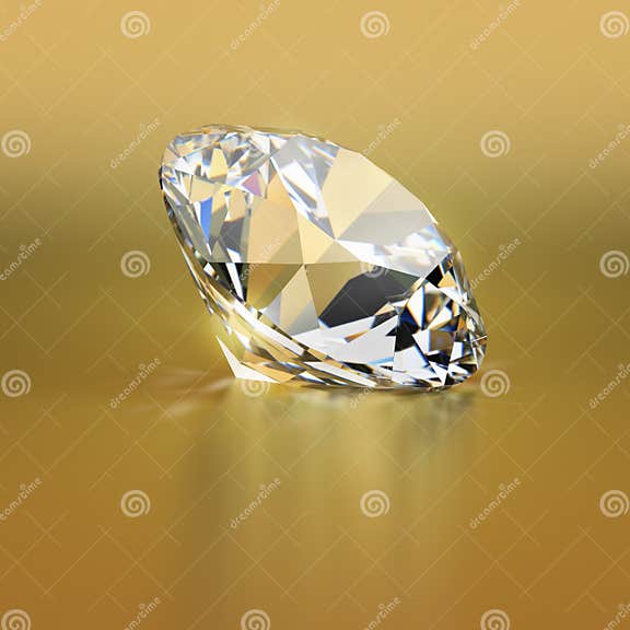 Diamond on a Gold Background Stock Illustration - Illustration of ...