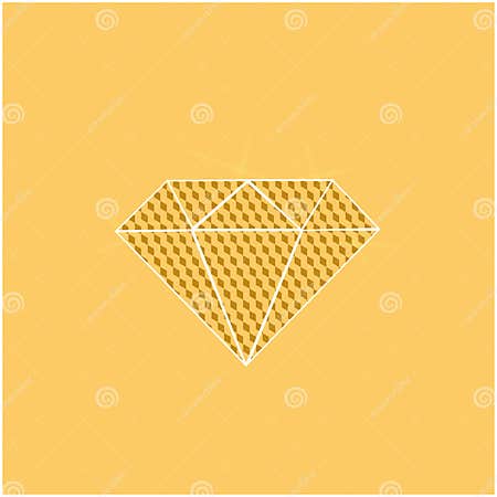 Diamond with Gold Engraving Stock Vector - Illustration of yellow ...