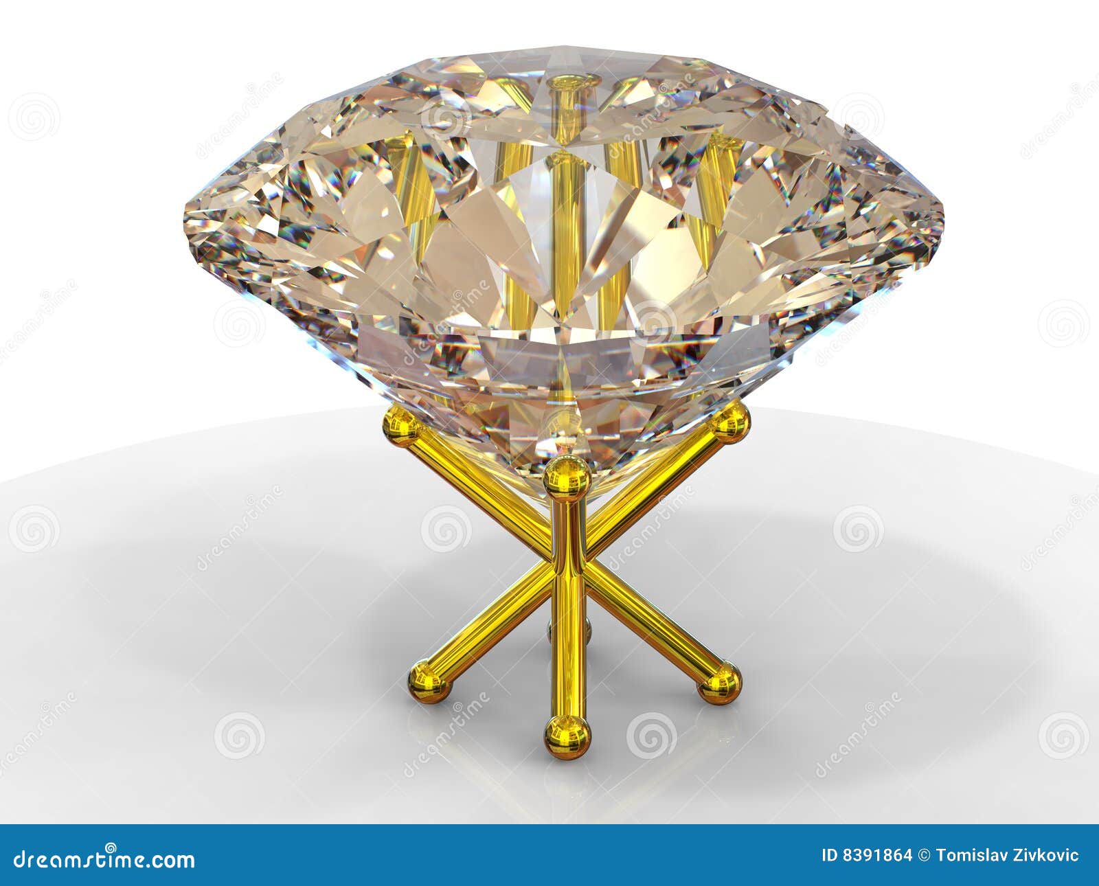 Diamond On Golden Stand Stock Photo | CartoonDealer.com #8391864