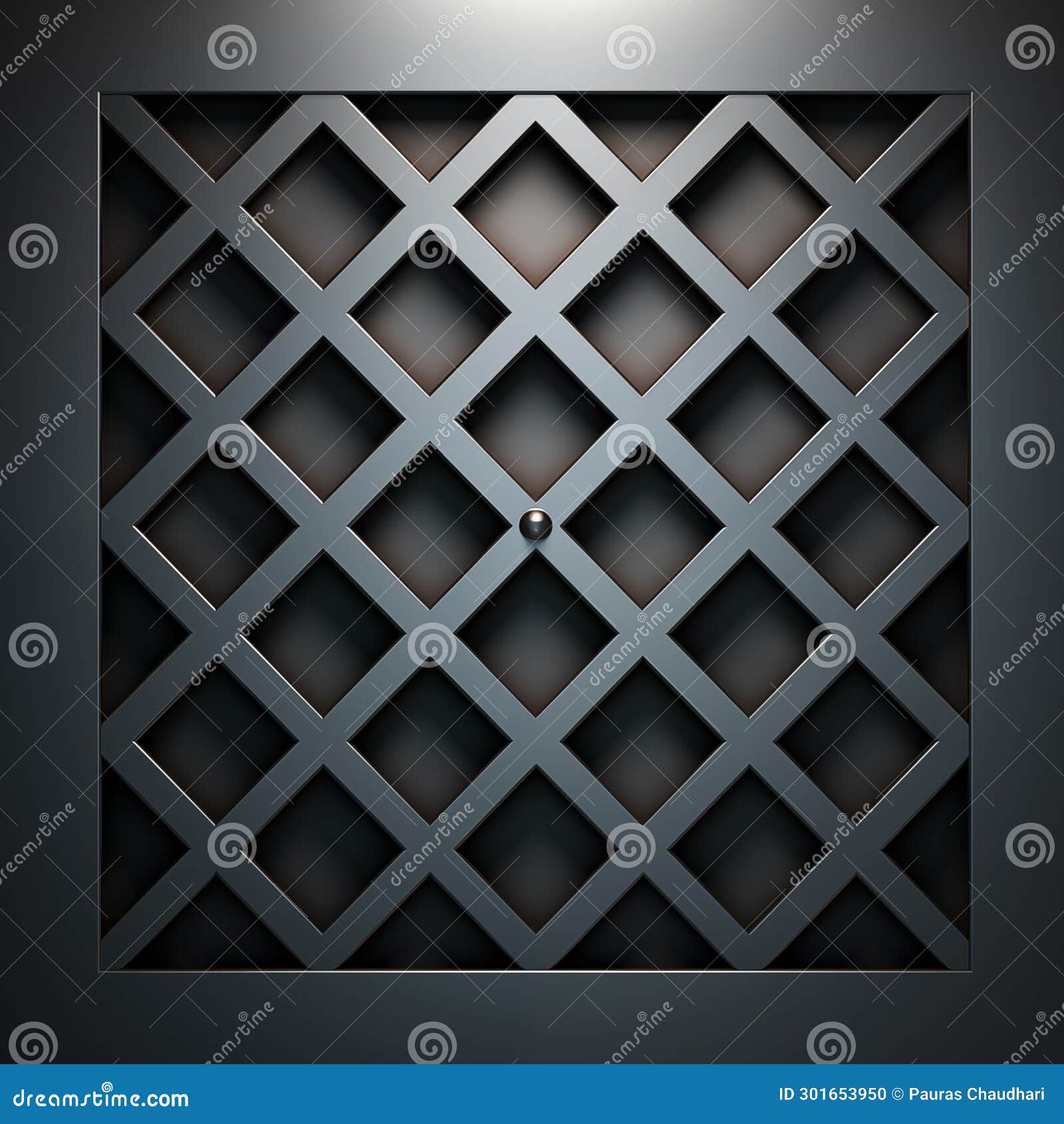 Diamond Grid Design: Metallic Elegance on Display Stock Illustration ...