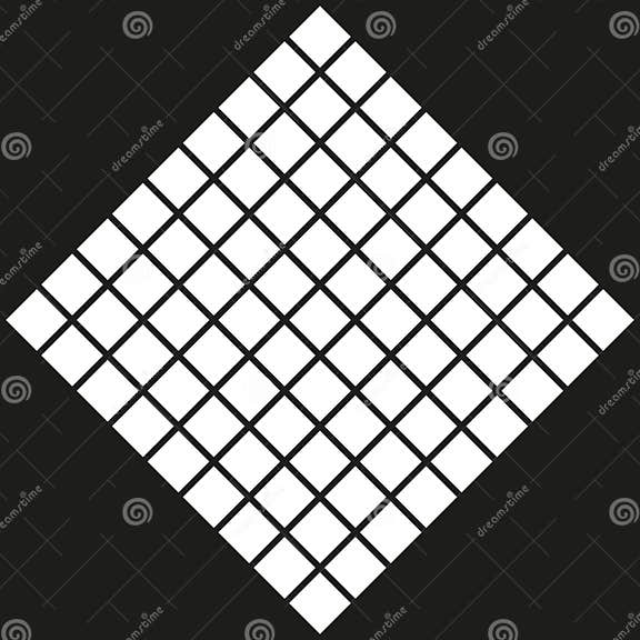Diamond Grid Pattern. Black and White Design. Geometric Square Layout ...