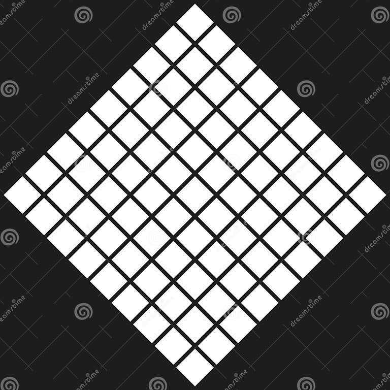 Diamond Grid Pattern. Black and White Design. Geometric Square Layout ...