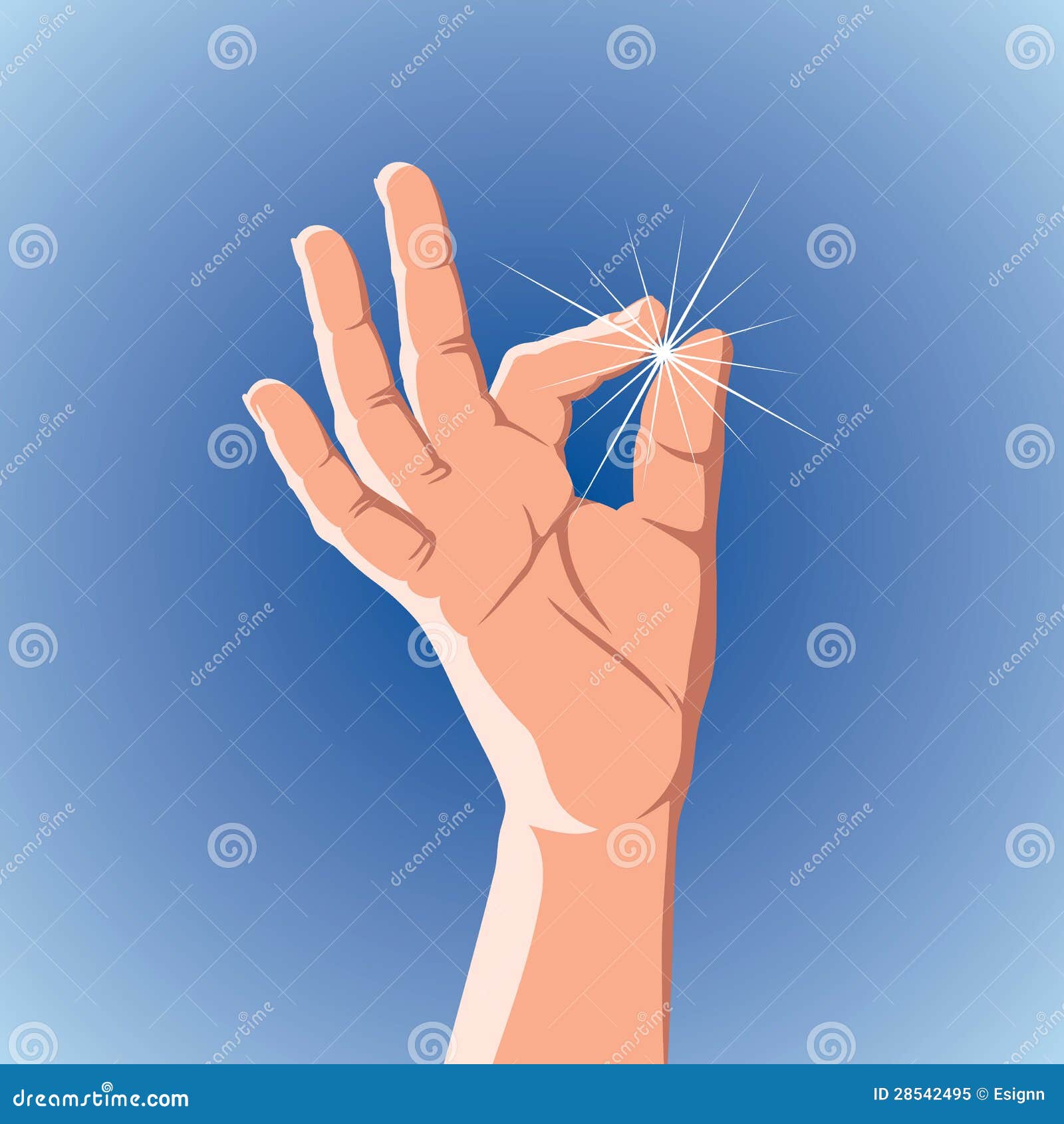 Diamond in hand stock vector. Illustration of concept - 28542495