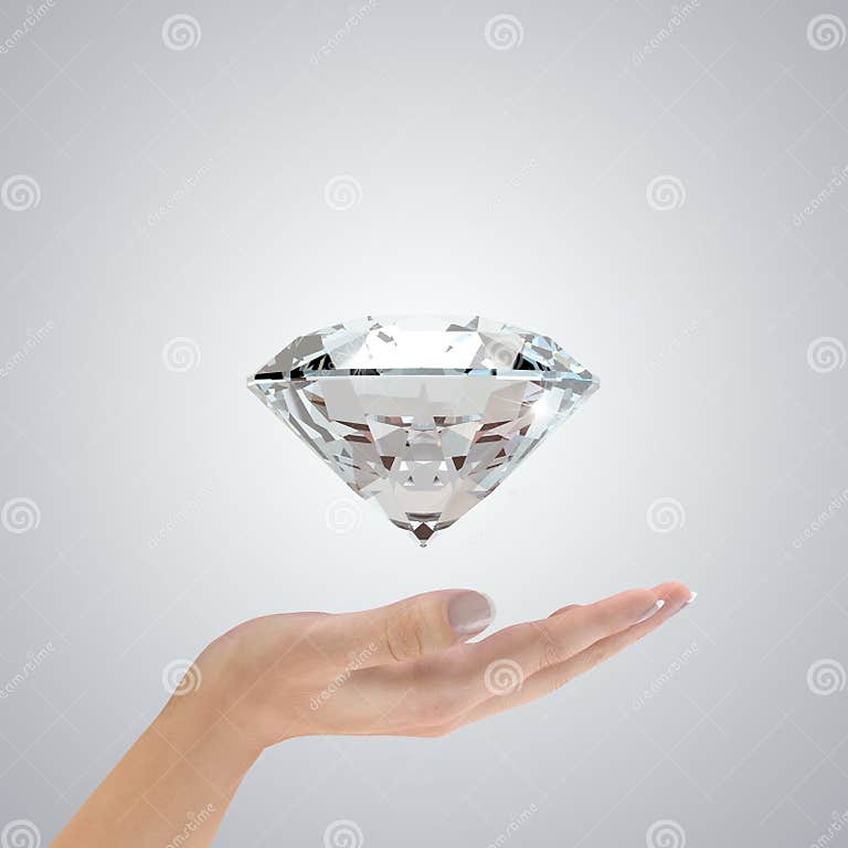 Diamond in hands stock image. Image of hope, mineral - 27389953