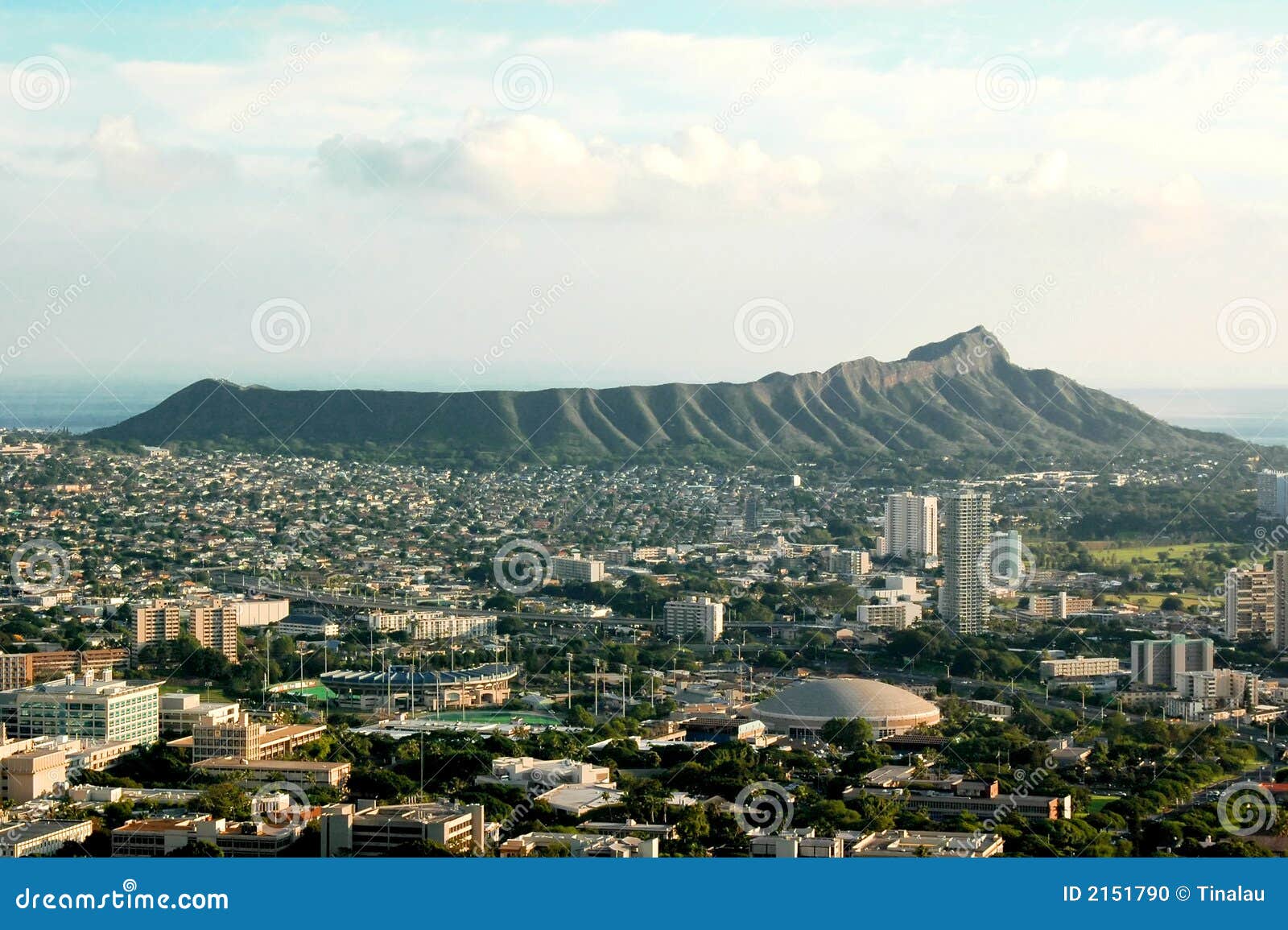 Diamond Head stock photo. Image of ocean, diamond, volcanic - 2151790