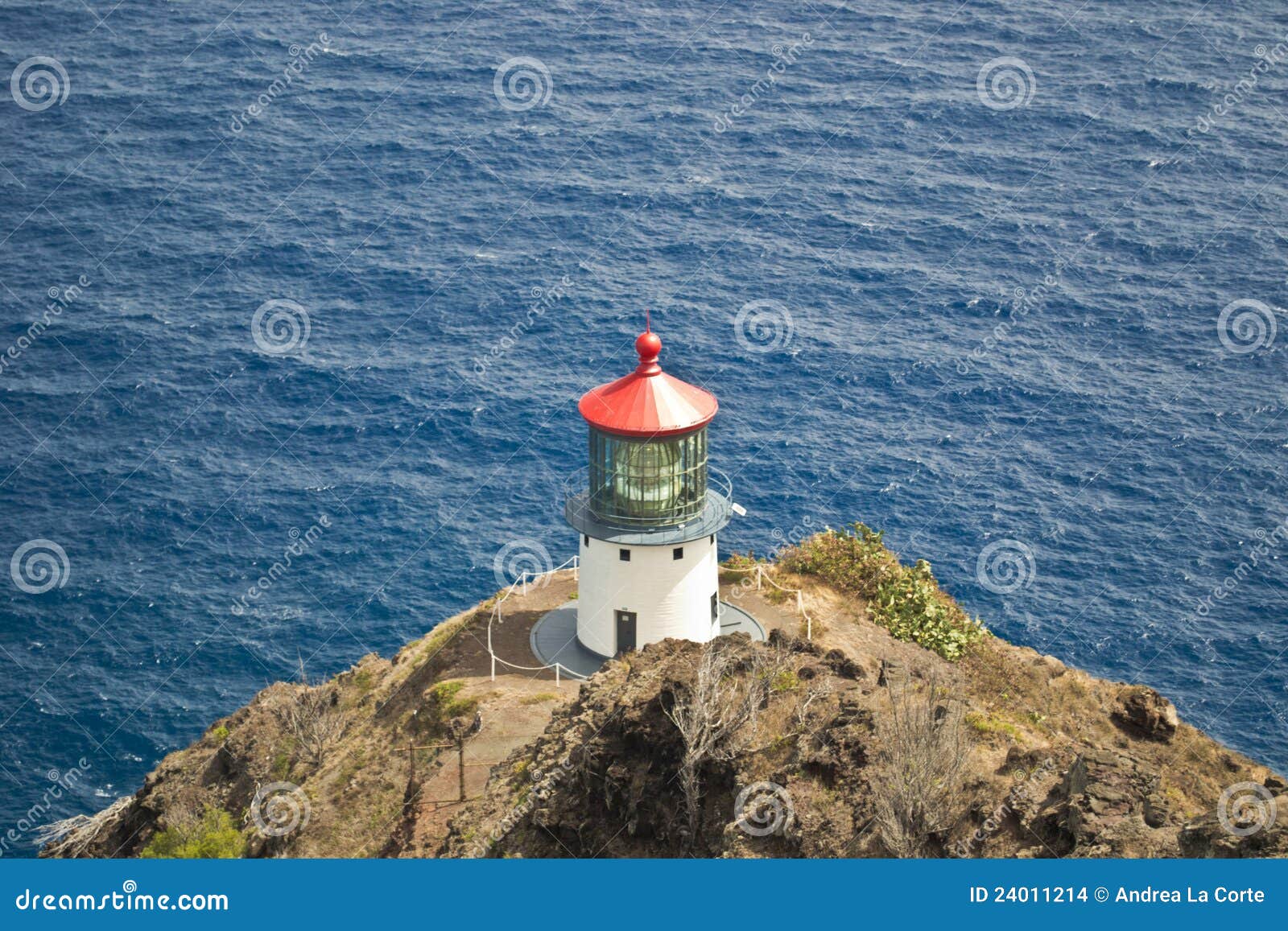 Diamond Head Lighthouse in Honolulu, Hawaii Stock Photo - Image of ...