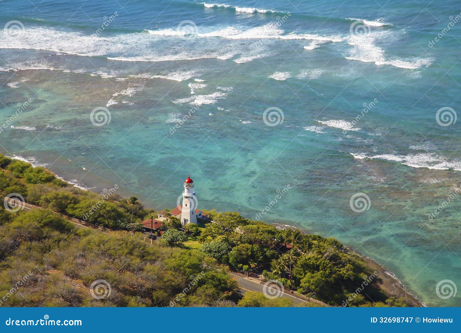 Diamond Head Lighthouse stock image. Image of head, ocean - 32698747