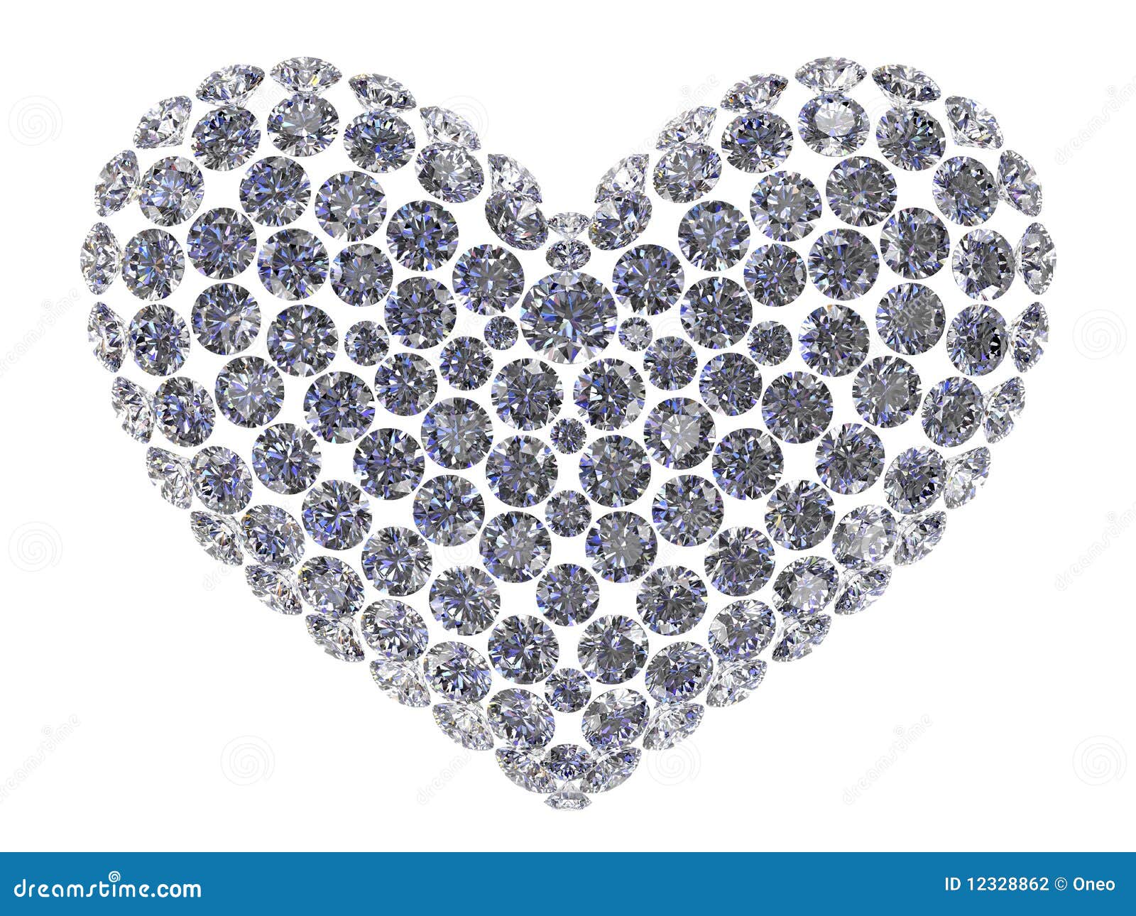 Diamond heart stock illustration. Illustration of bright - 12328862