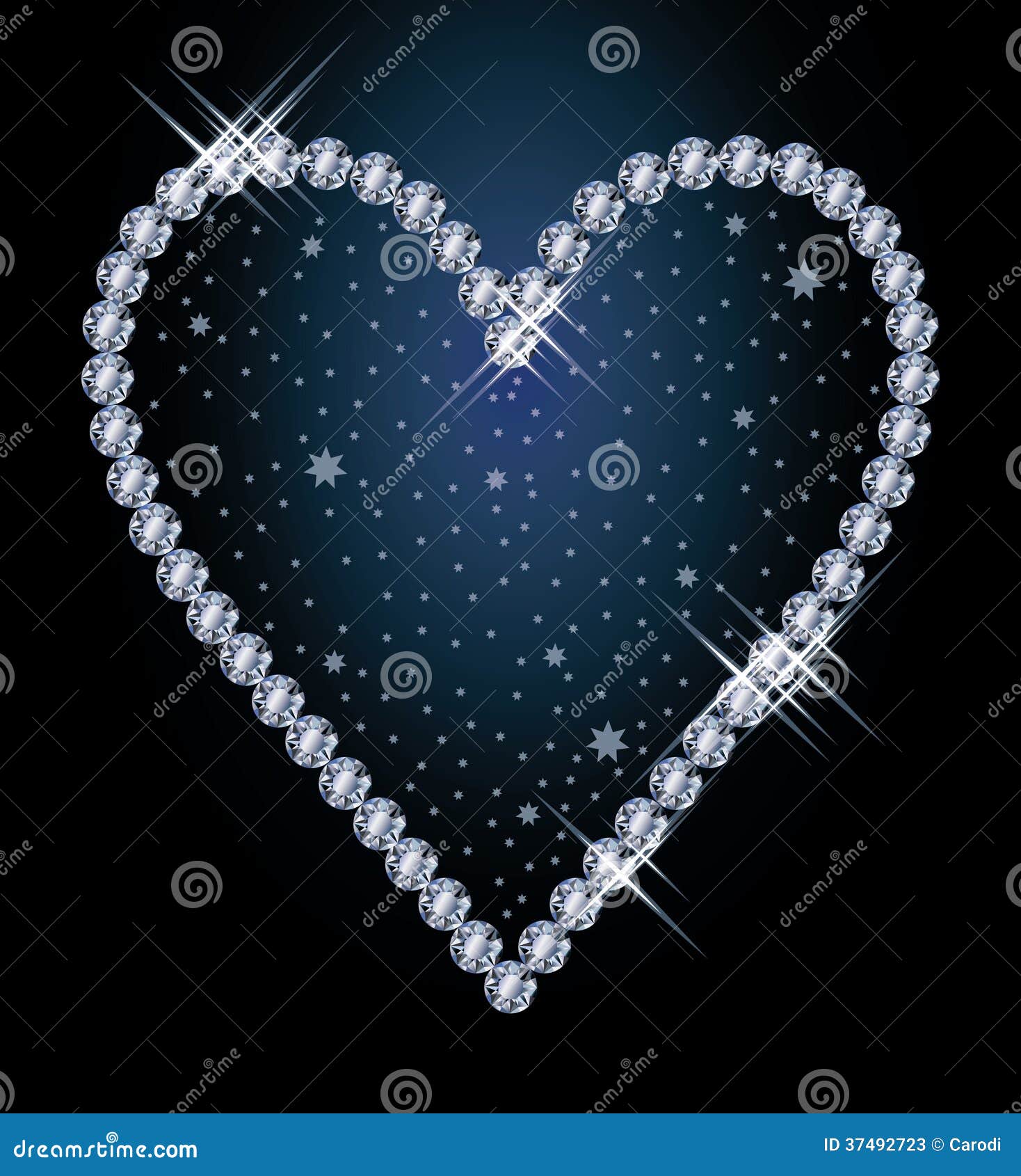 Diamond heart card stock vector. Illustration of gemstone - 37492723