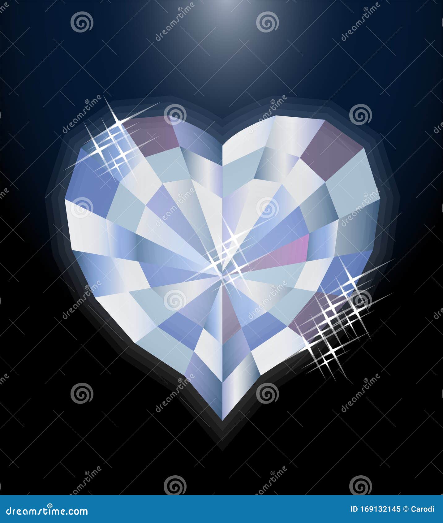 Diamond Heart Invitation Card, Vector Stock Vector - Illustration of ...
