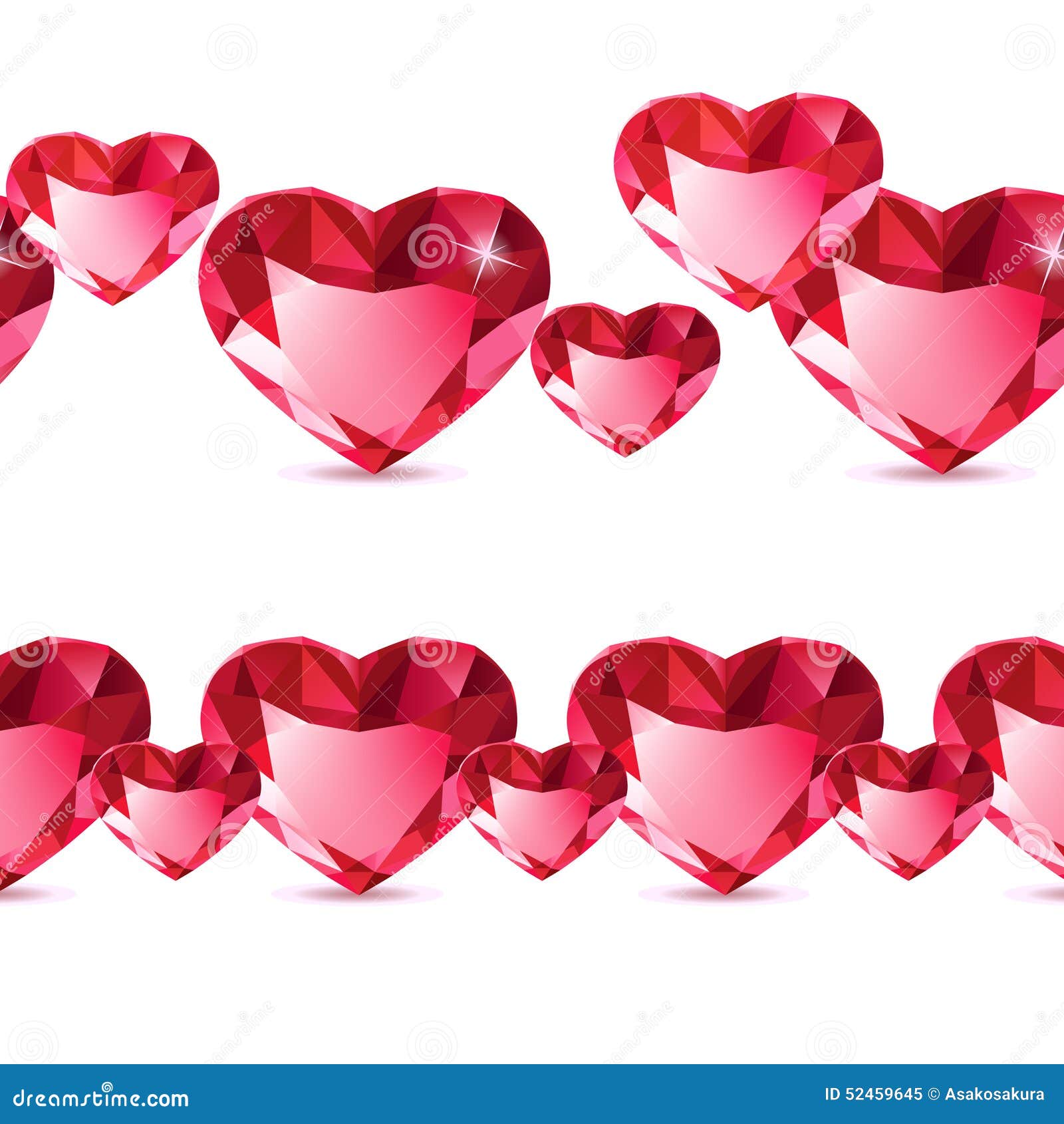 Diamond heart pattern stock vector. Illustration of birthday - 52459645