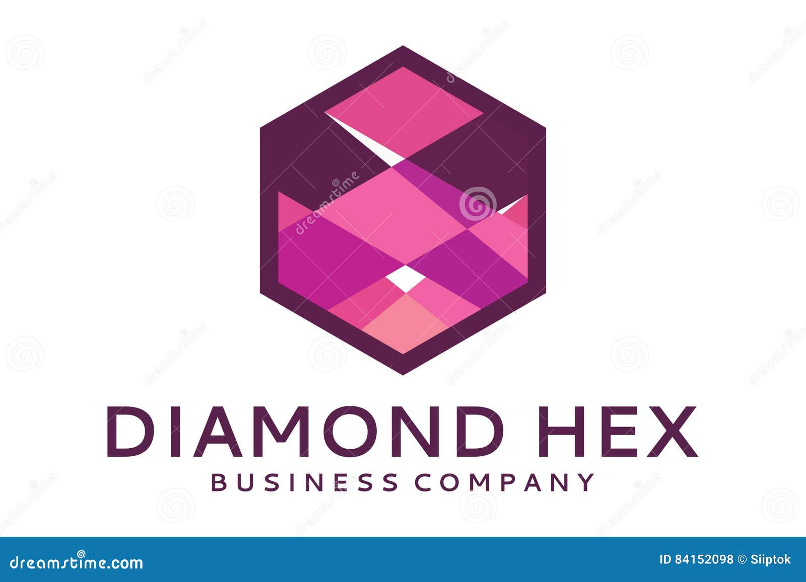 Diamond hex logo stock vector. Illustration of emerald - 84152098