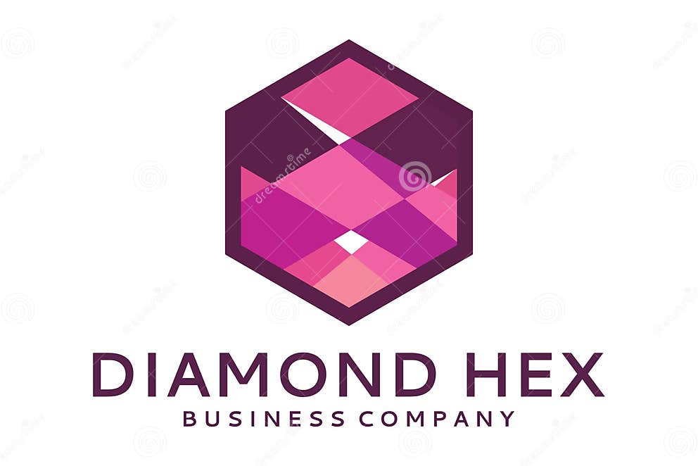 Diamond hex logo stock vector. Illustration of emerald - 84152098
