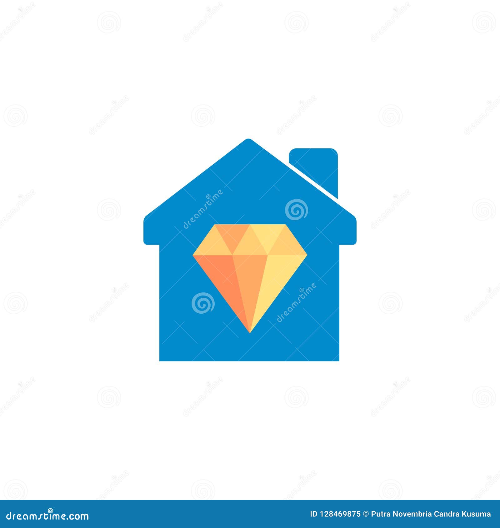 Diamond Home Logo Icon Design Stock Vector - Illustration of building ...