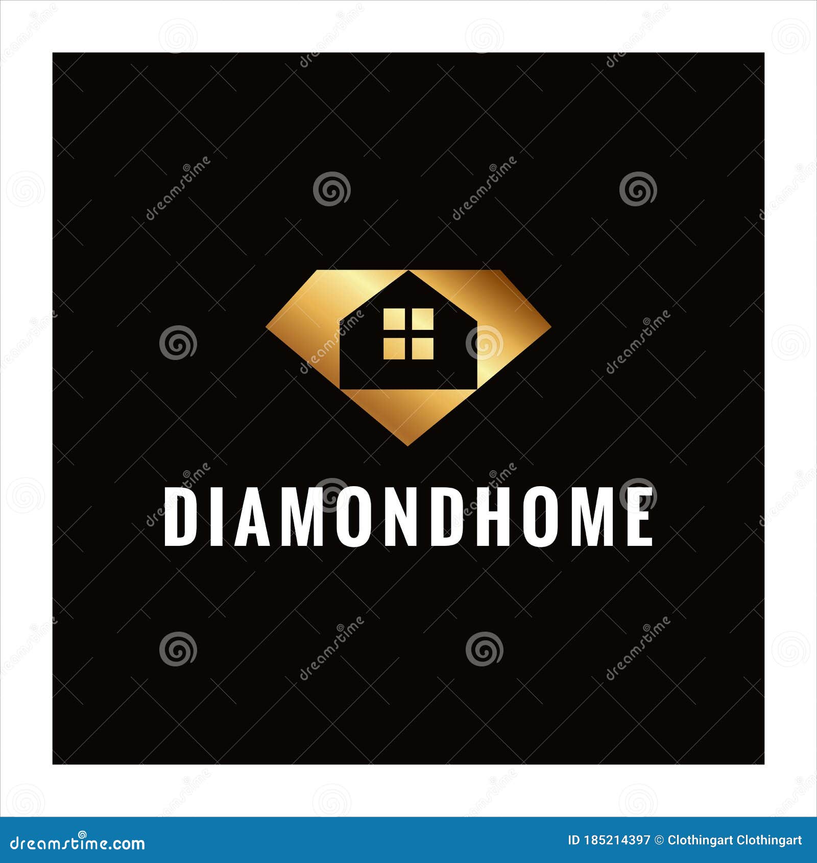 Diamond Home Vector Logo Design Graphic Template Stock Vector ...