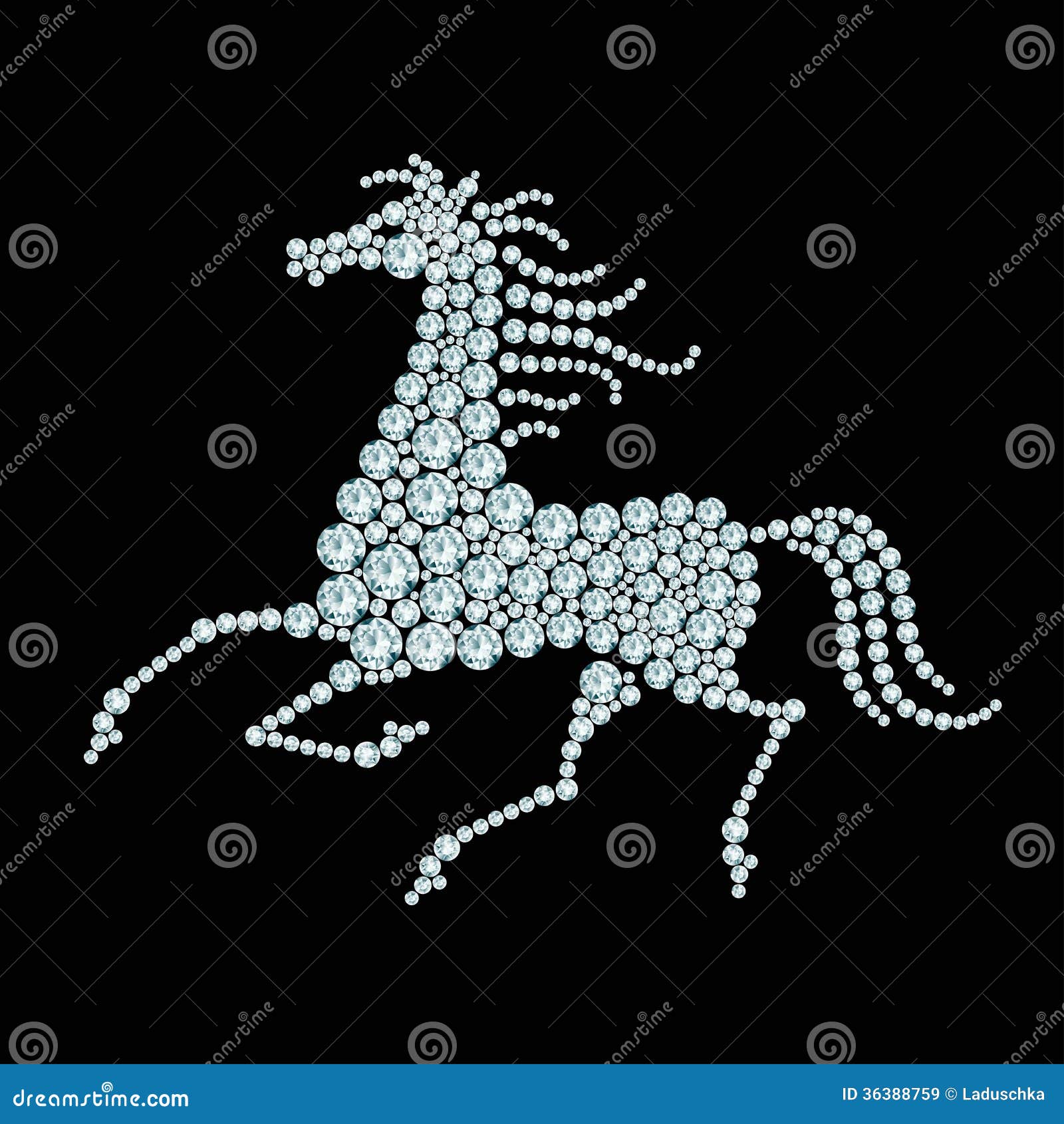 Diamond horse stock vector. Illustration of rich, ornament - 36388759