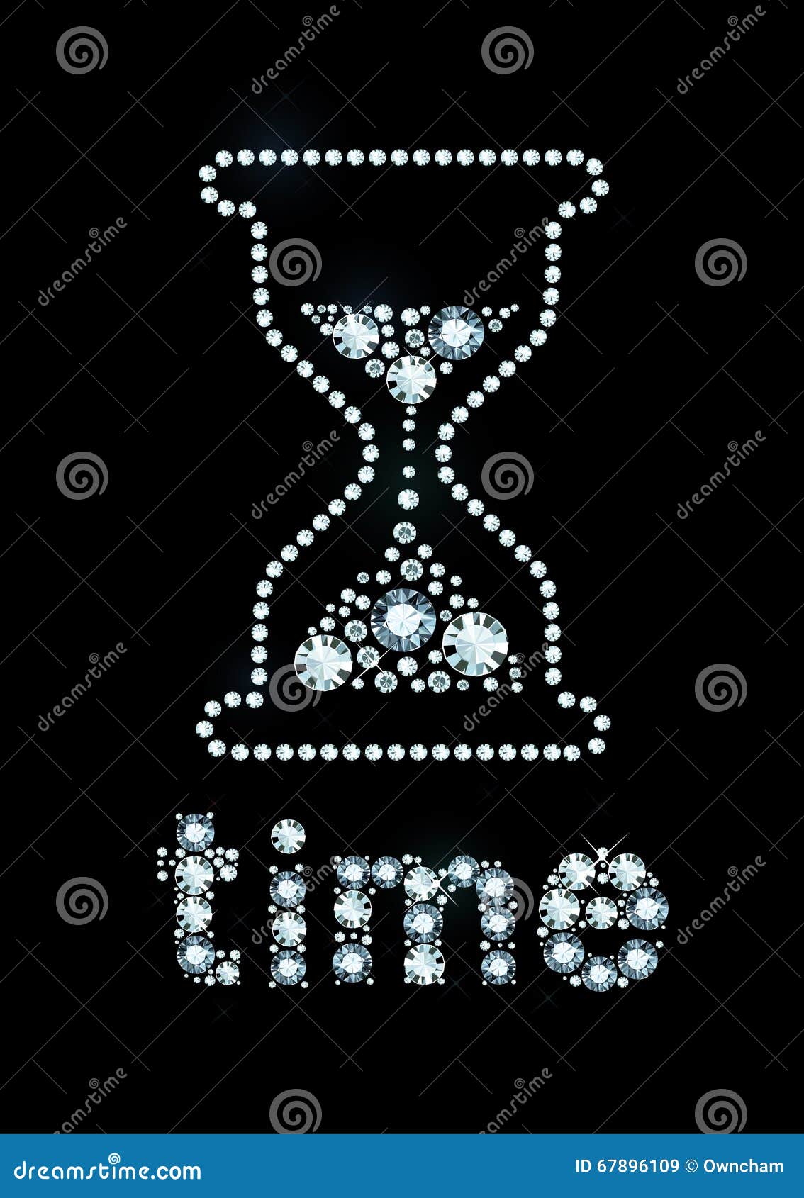 Diamond Hour Glass stock vector. Illustration of cycle - 67896109