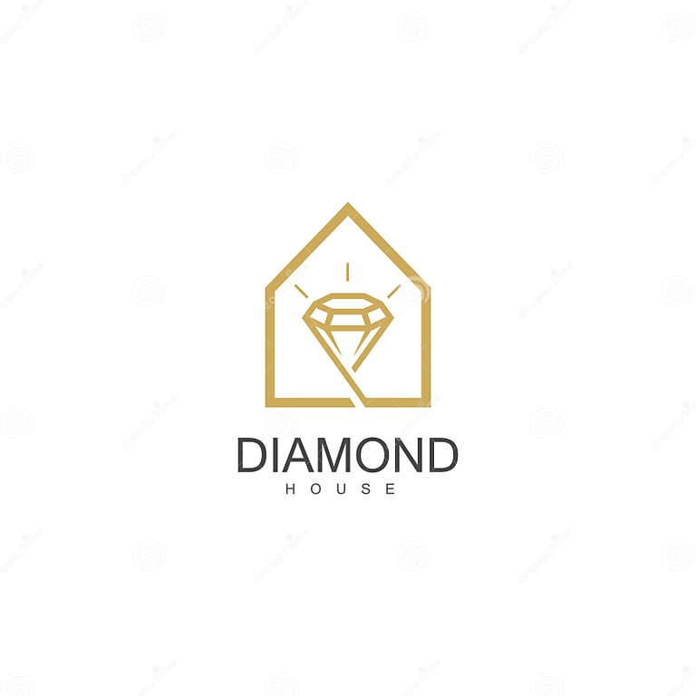 Diamond House Logo Vector Template Design Stock Vector - Illustration ...