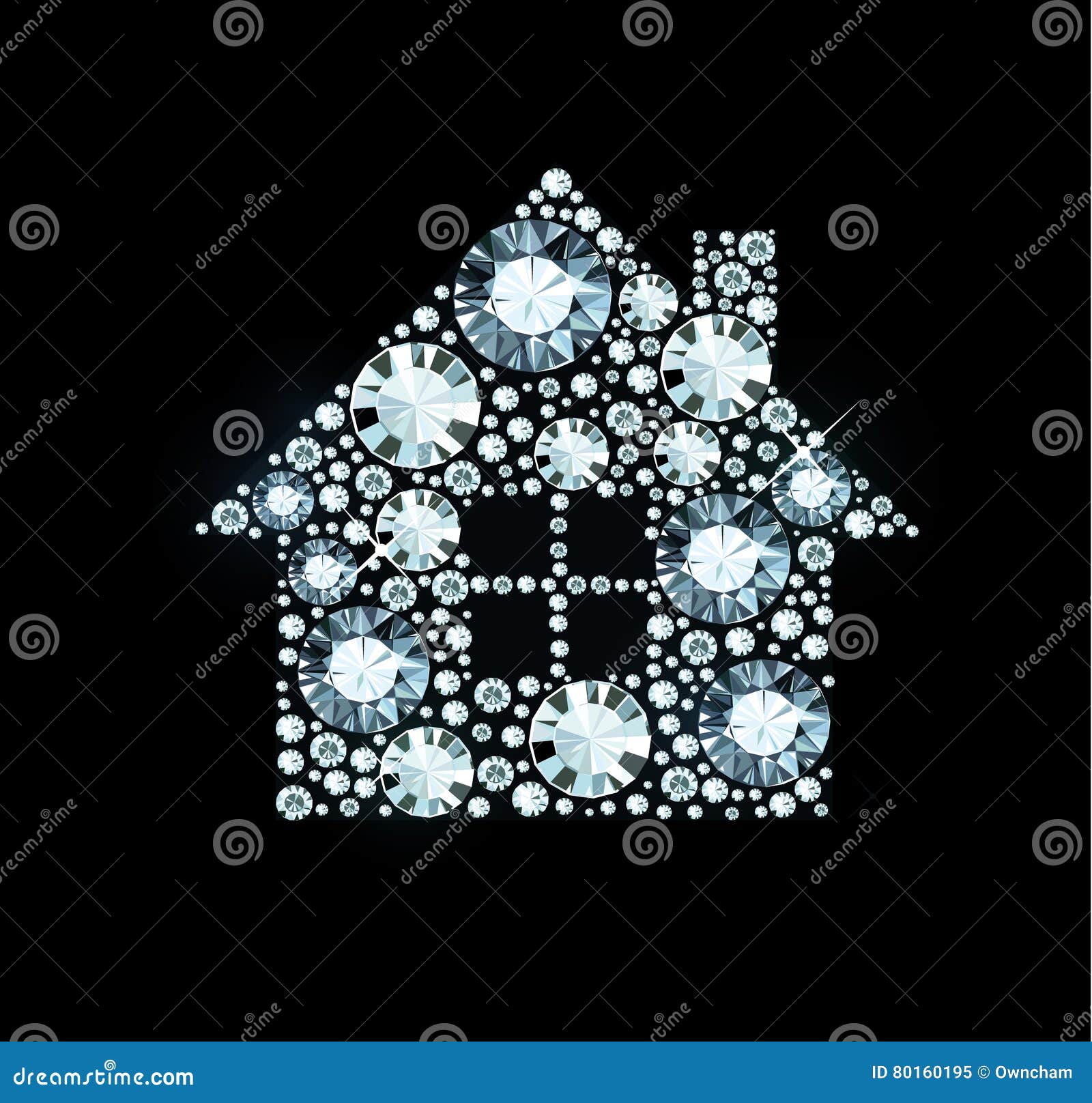 Diamond House Sign stock vector. Illustration of glistening - 80160195