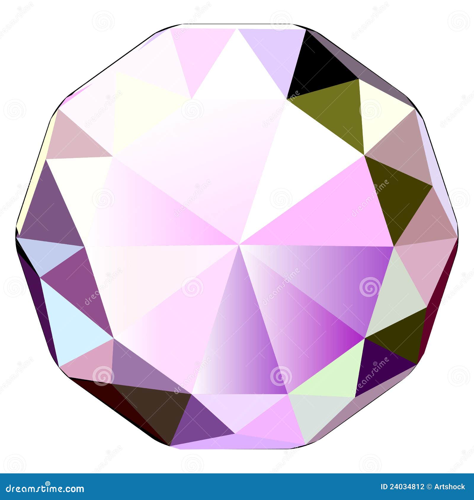 Diamond icon stock vector. Illustration of gemstone, blind - 24034812