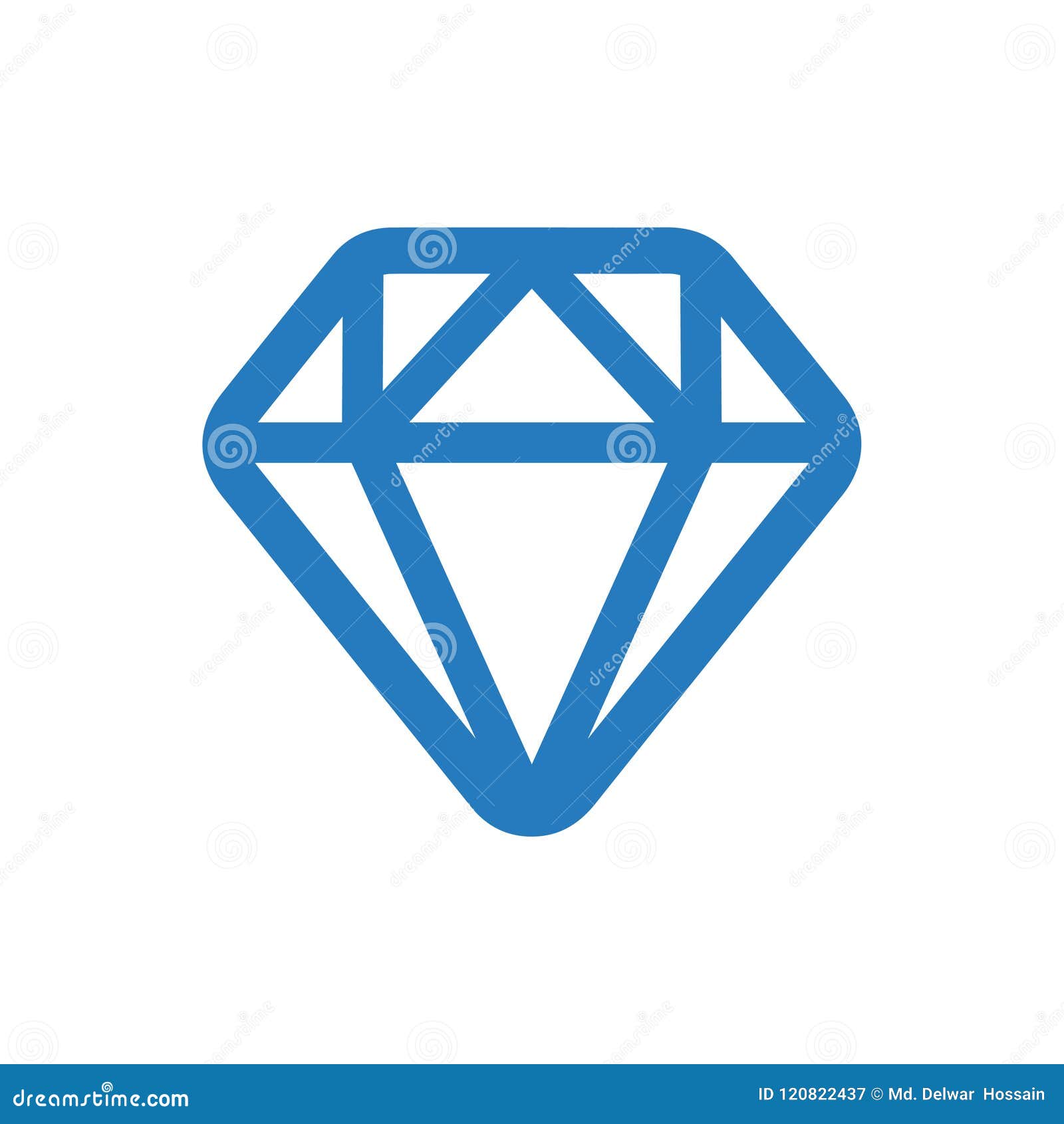 Diamond Icon stock vector. Illustration of icon, code - 120822437