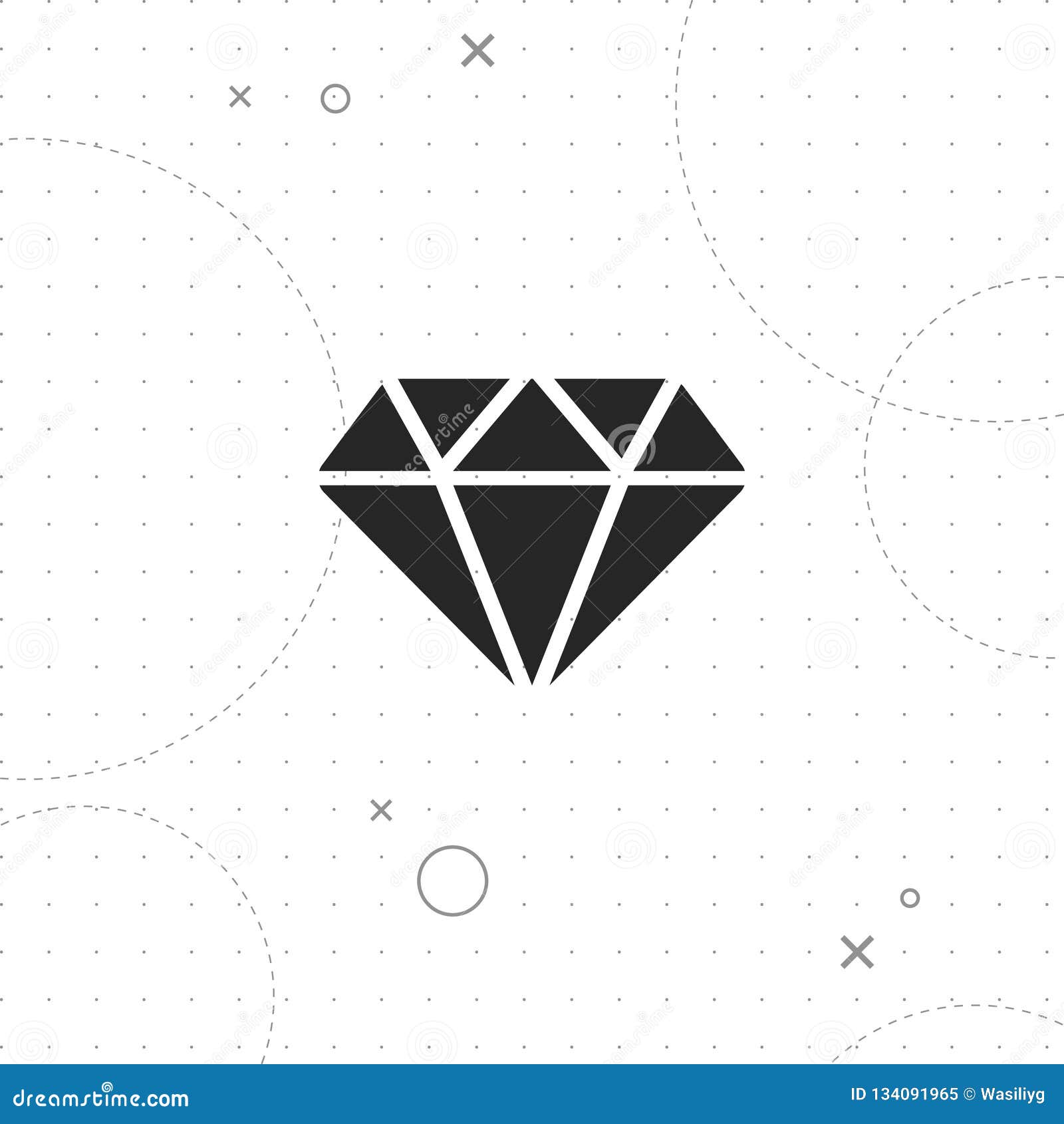 Diamond icon stock vector. Illustration of carat, expensive - 134091965