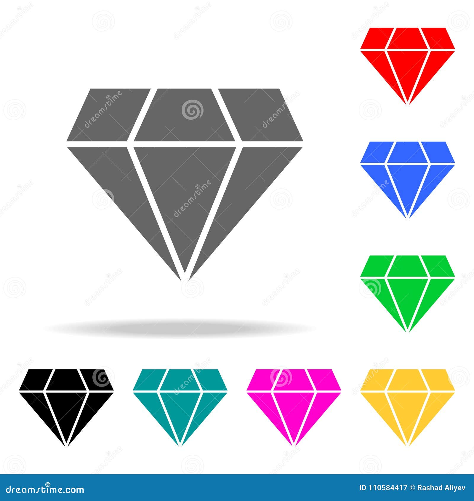 Diamond Icon. Elements in Multi Colored Icons for Mobile Concept and ...