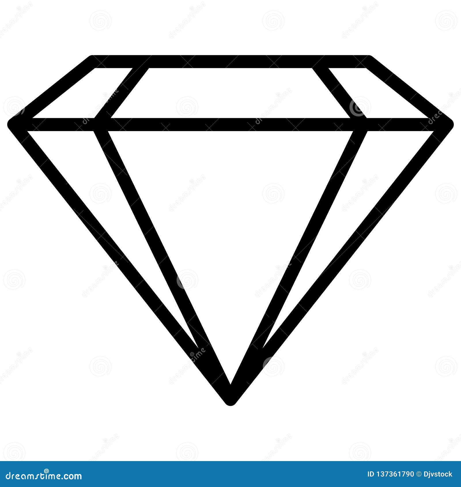 Diamond icon image stock vector. Illustration of cutting - 137361790