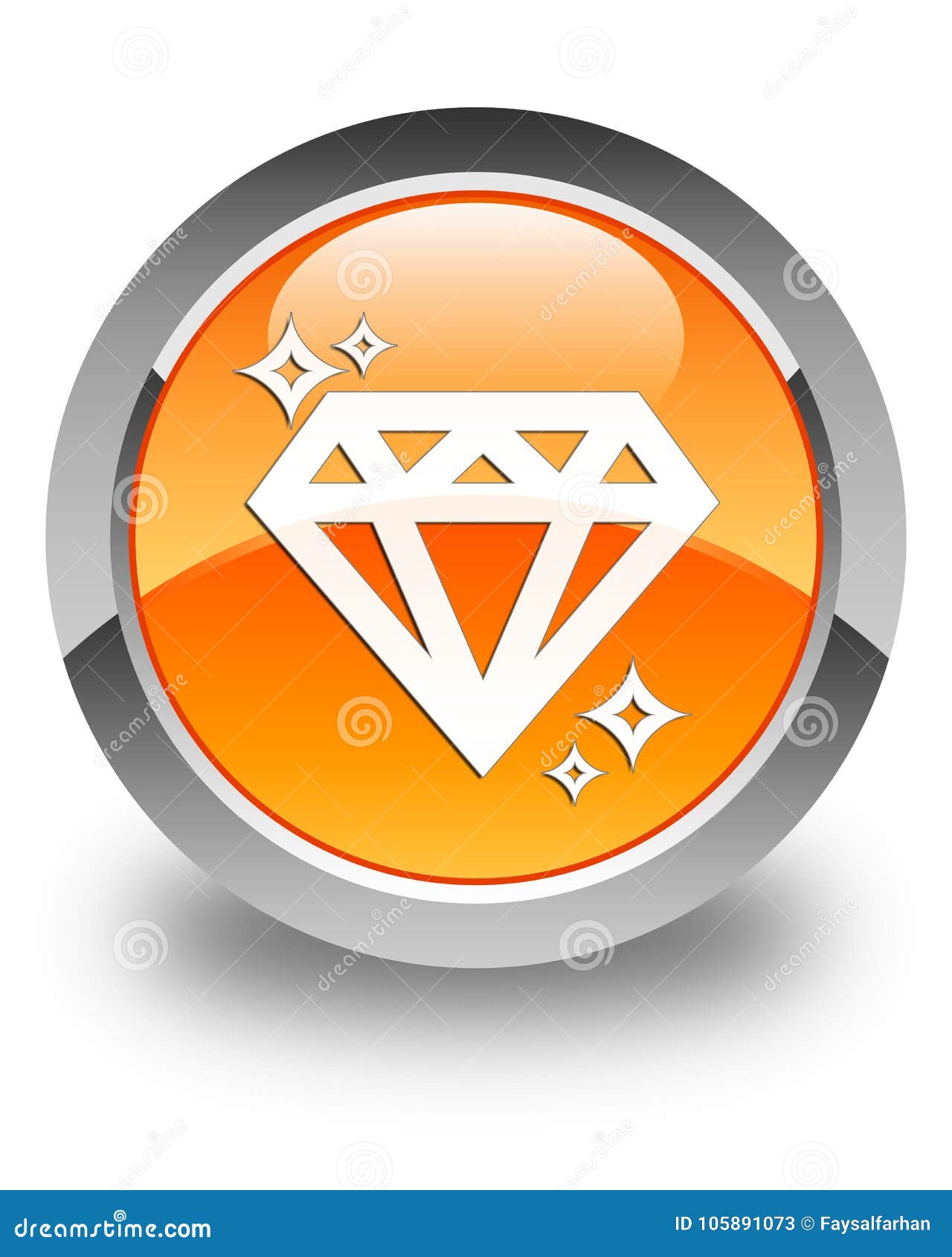 Diamond Icon Glossy Orange Round Button Stock Illustration ... Diamond Icon Glossy Orange Round Button Stock Illustration ...