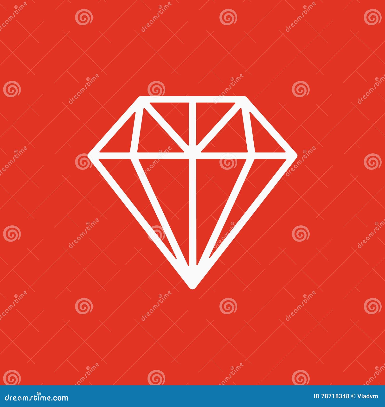The Diamond Icon. Jewel Symbol Stock Vector - Illustration of precious ...