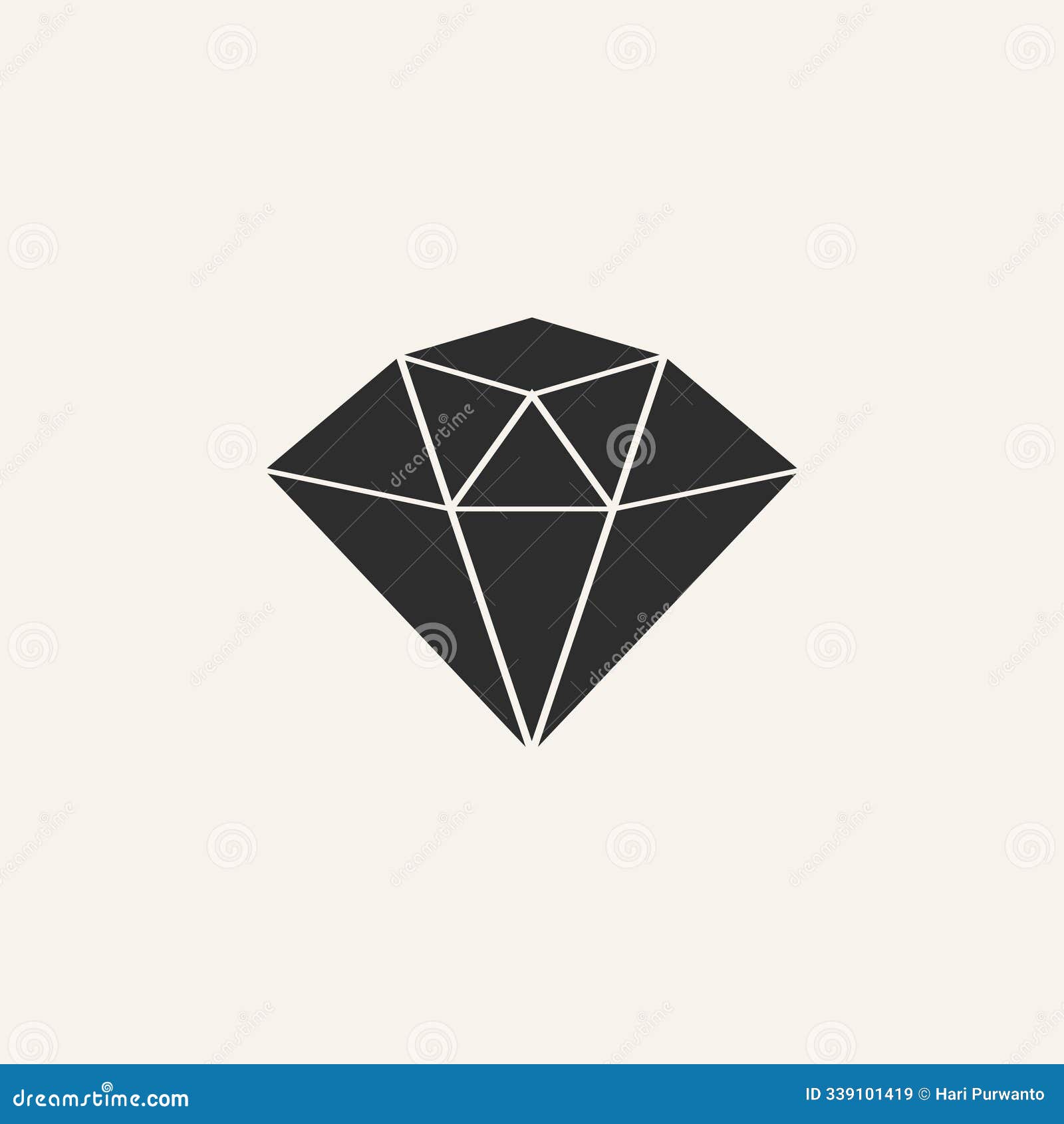 Diamond Icon Logo Design Vector Silhouette Stock Vector - Illustration ...