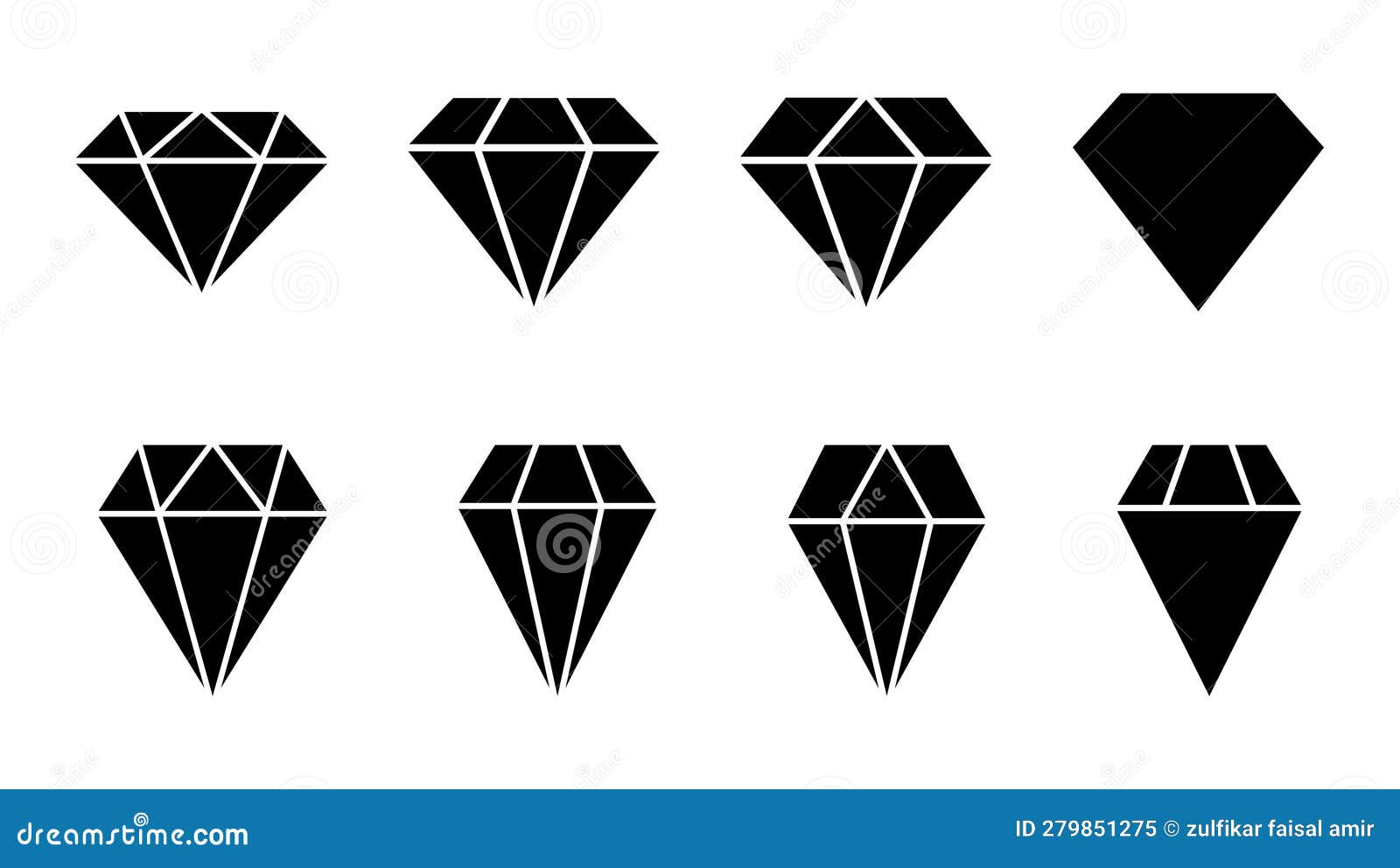Diamond Icon . Diamond Gems Vector Icon Stock Vector - Illustration of ...