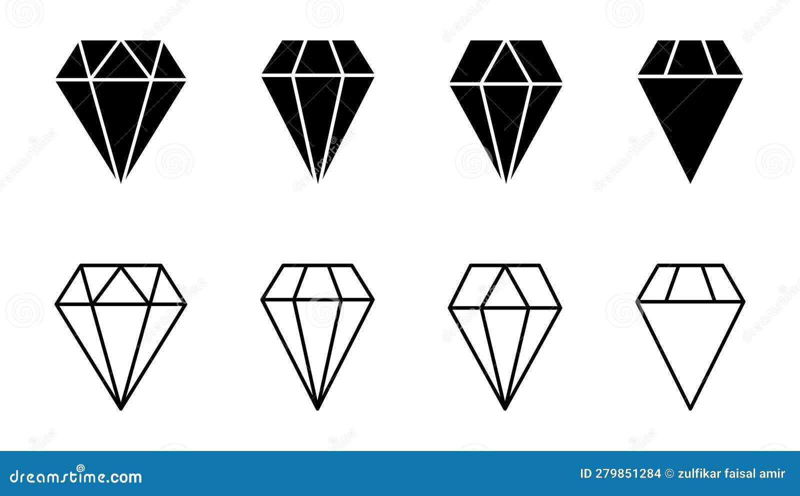 Diamond Icon . Diamond Gems Vector Icon Stock Vector - Illustration of ...