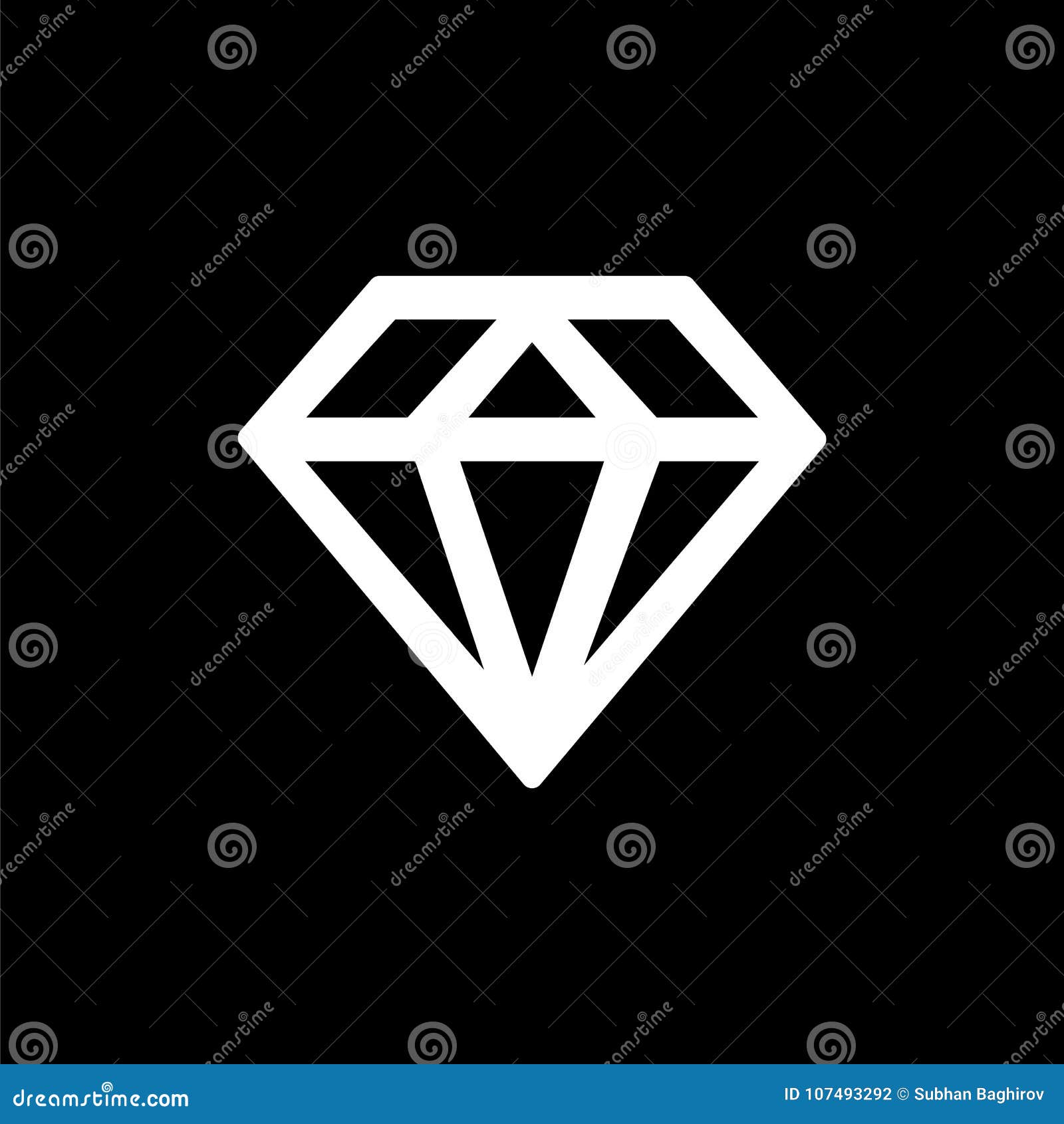 Diamond Icon for Simple Flat Style Ui Design Stock Vector ...