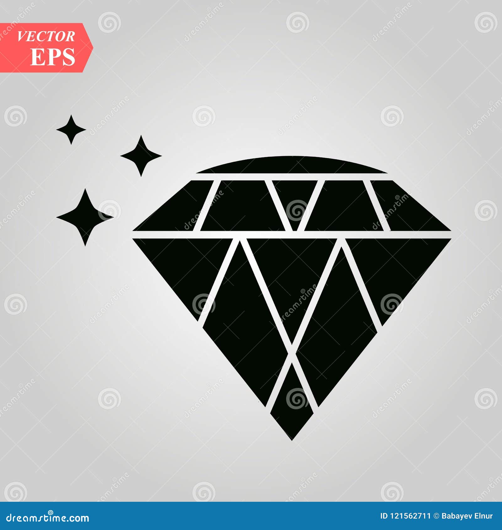 Diamond Icon, Diamond Icon on White Background Eps 10 Stock ...
