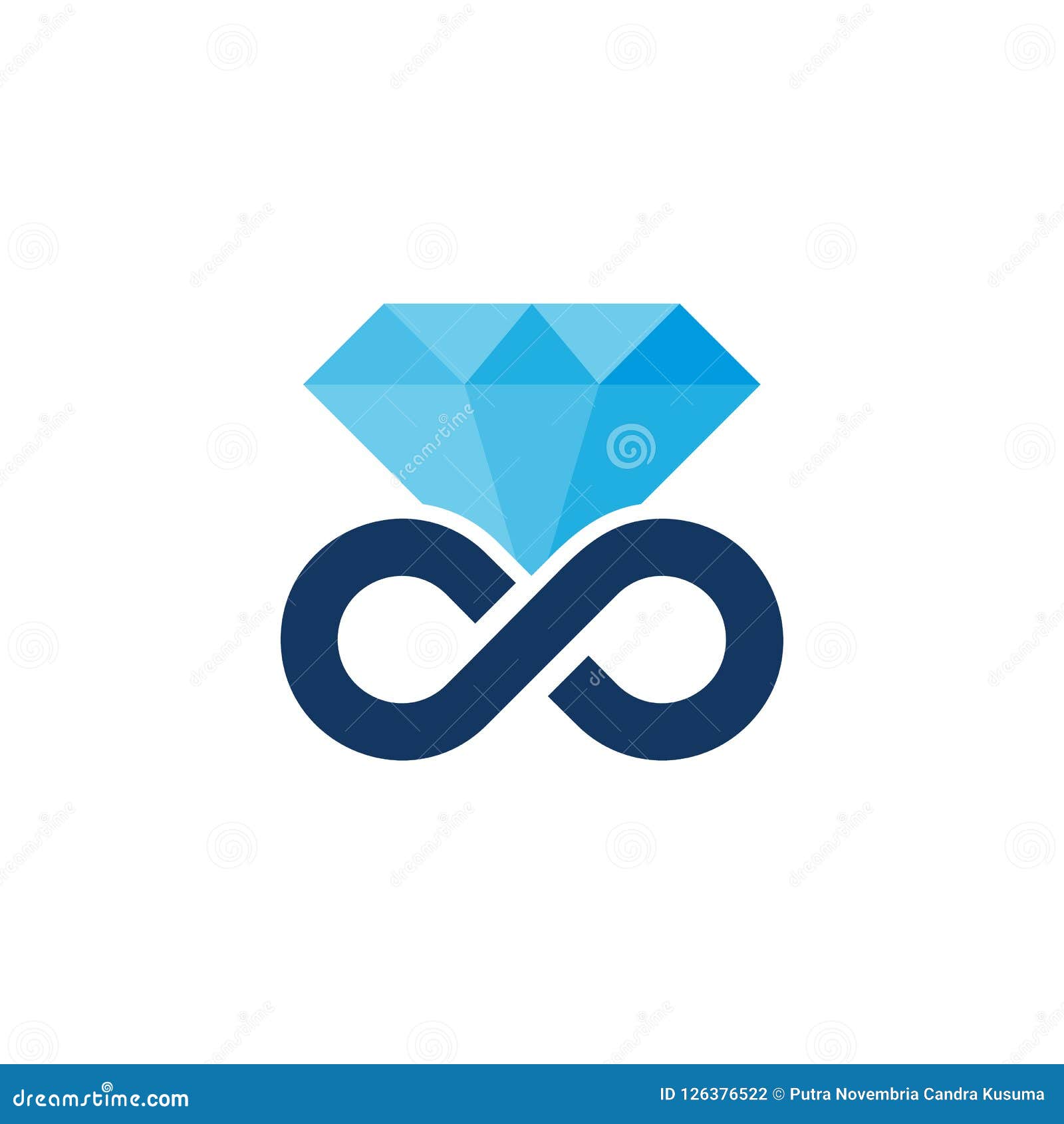 Diamond Infinity Head Logo Icon Design Stock Vector - Illustration of ...