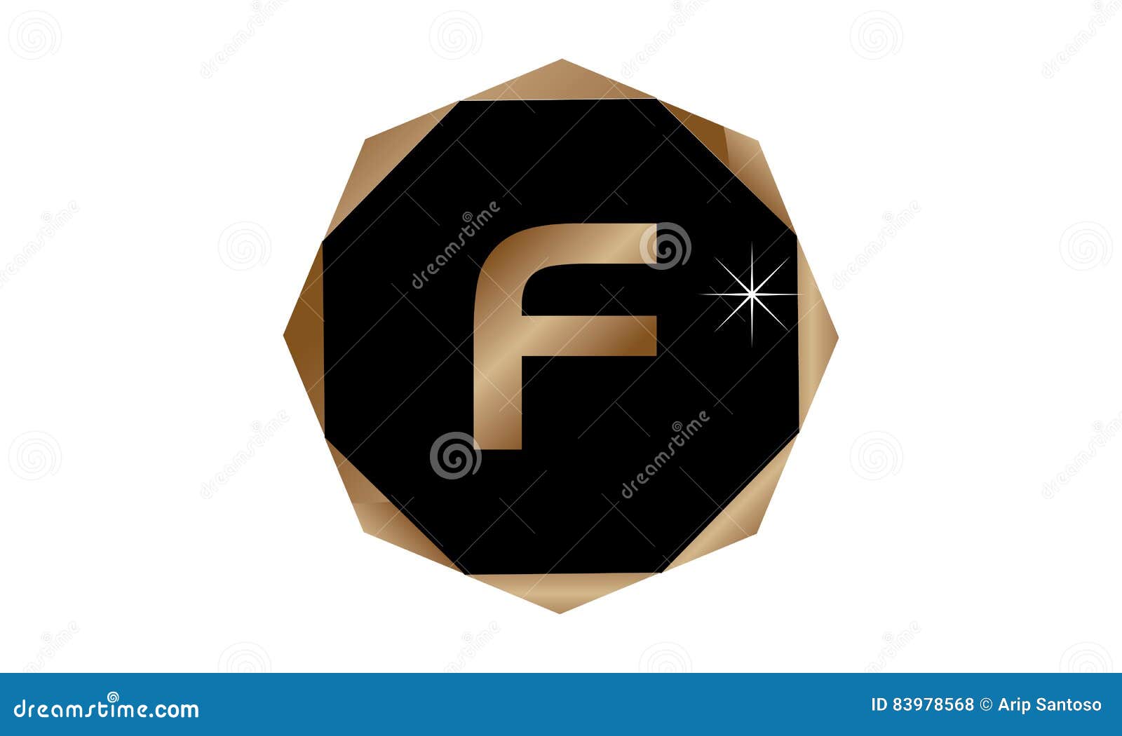 Diamond Initial F stock vector. Illustration of brand - 83978568